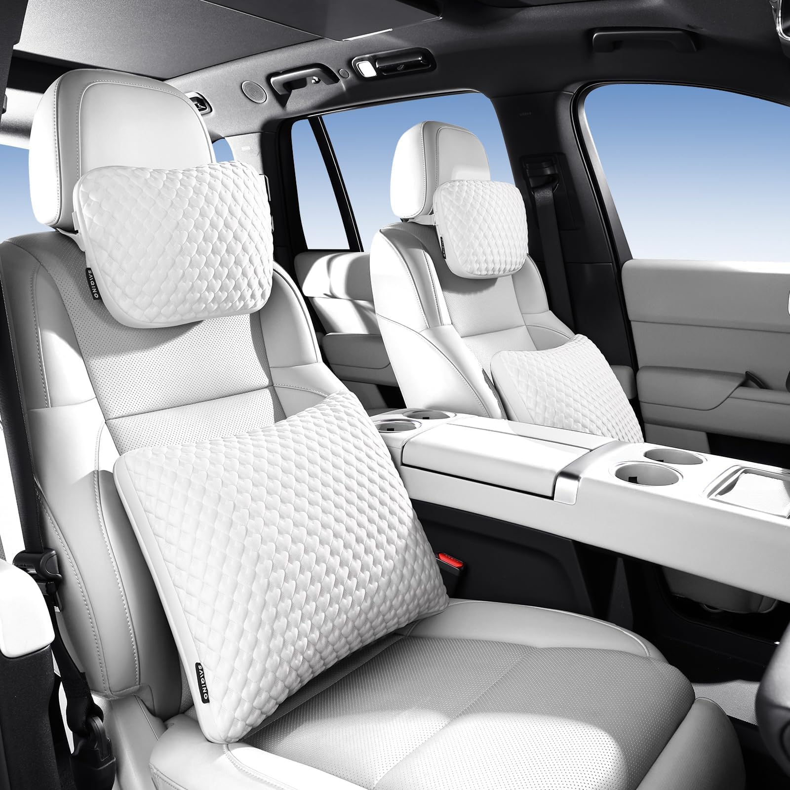 Amazon.com: DOMAL Car Headrest and Lumbar Support Pillow Set,1 Piece ...