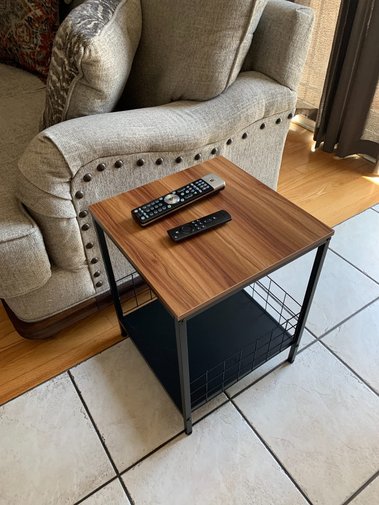 $9/mo - Finance TOOLF End Table, 2-Tier Side Table with Storage Shelf ...