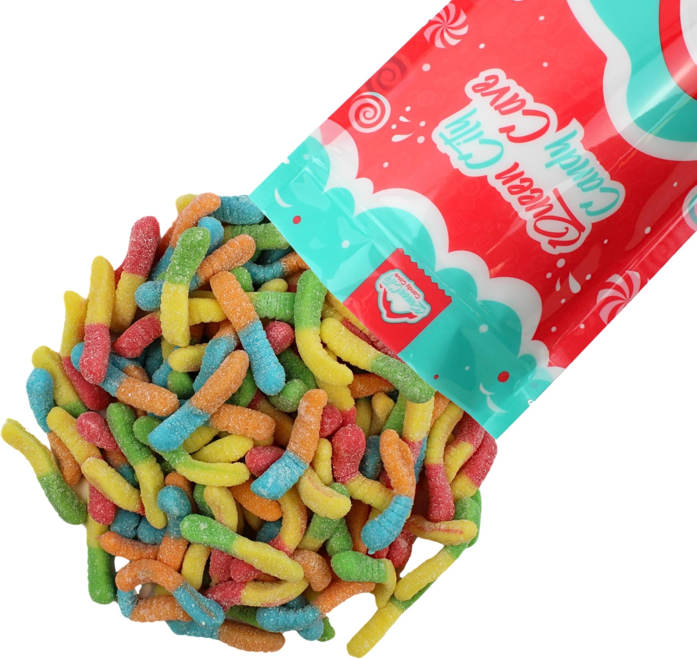 Amazon.com : Sour Gummy Worms-Assorted Mini Sour Neon Gummy Candy Bulk ...