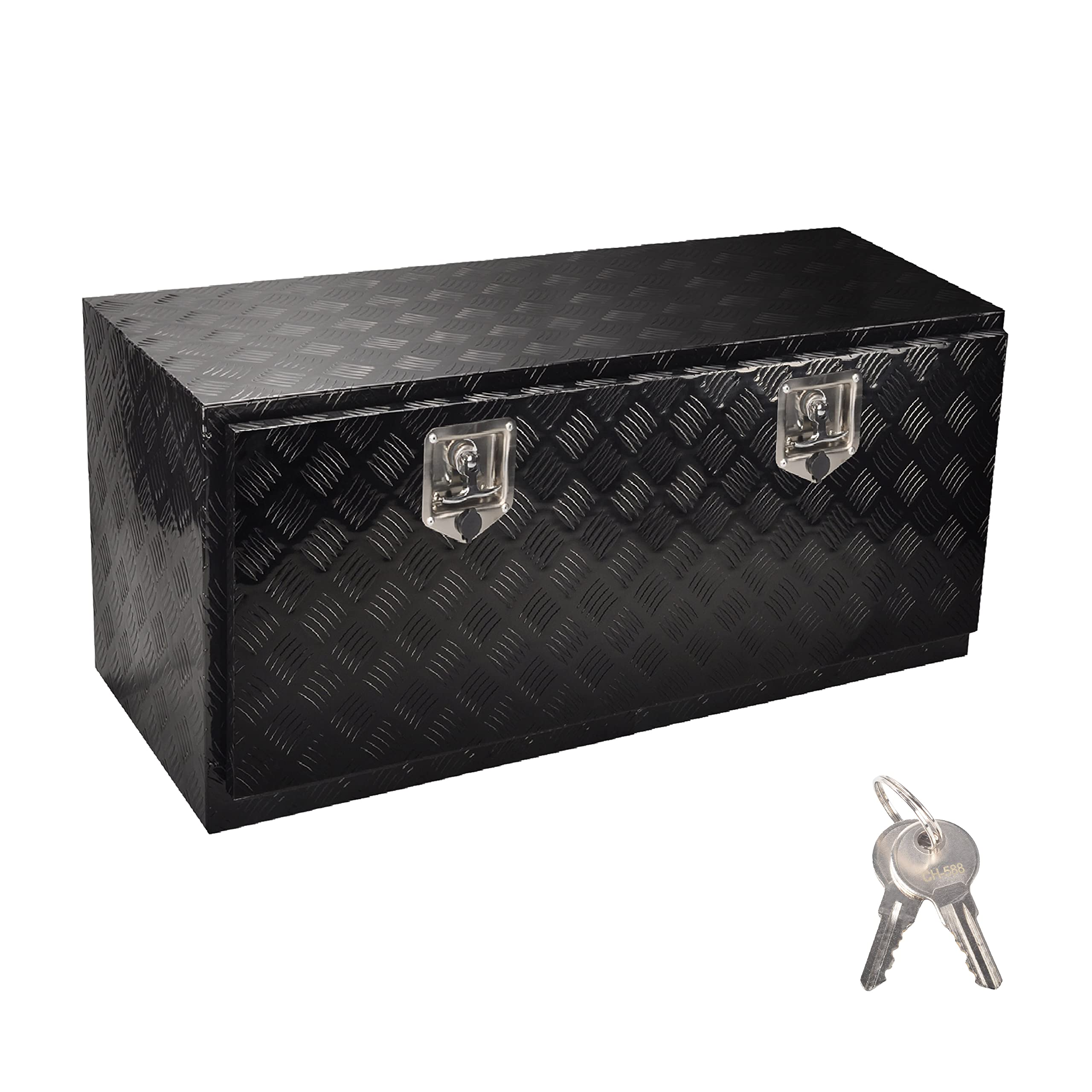 Snapklik.com : GESEXI 36 Aluminum Truck Bed Tool Box, 5 Bar Tread ...
