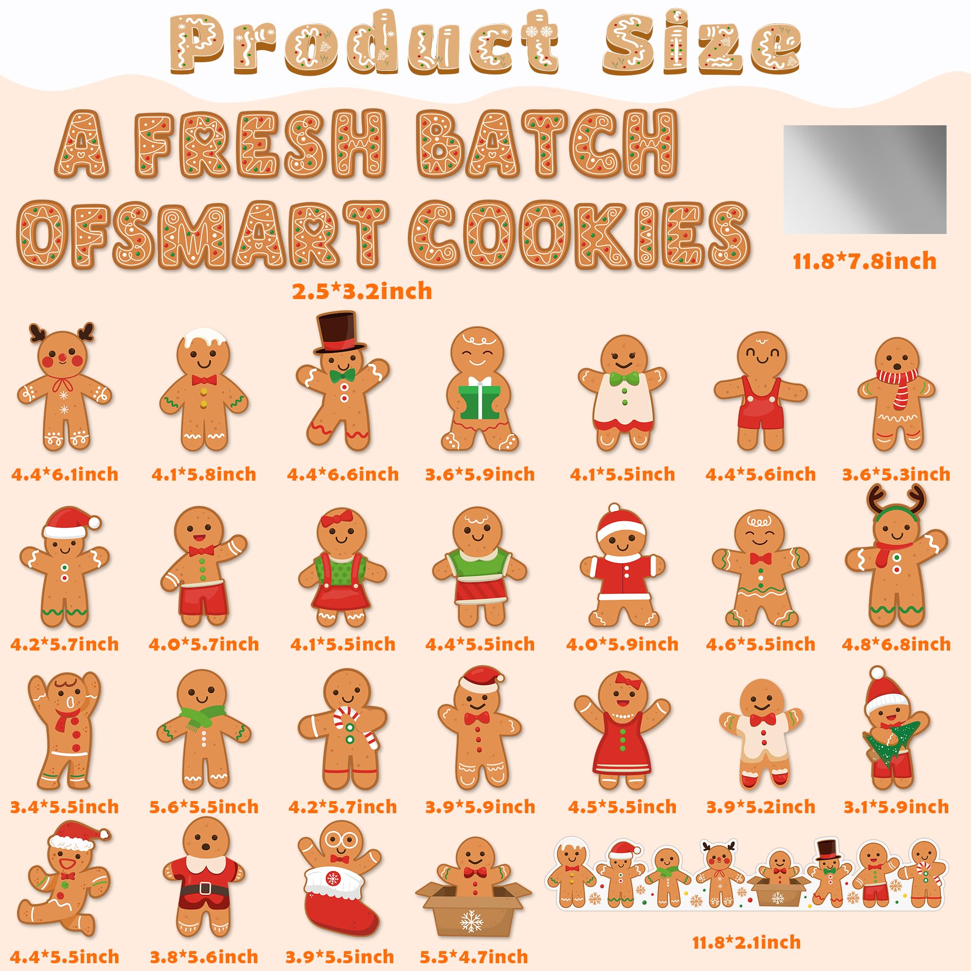 Snapklik.com : Haooryx Christmas Winter Gingerbread Man Bulletin Board ...