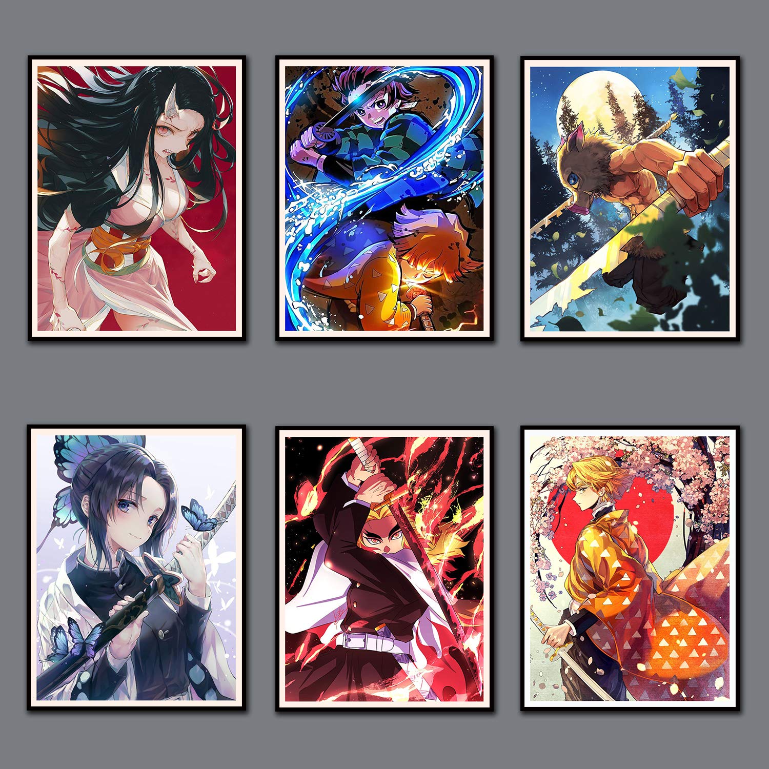 Buy Demon Slayer Canvas Picture Kimetsu No Yaiba Tanjirou Anime Cute ...