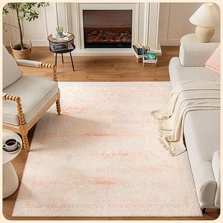 Amazon.com: Istana 5x7 Area Rug - Pink Rugs for Living Room 5x7 ...