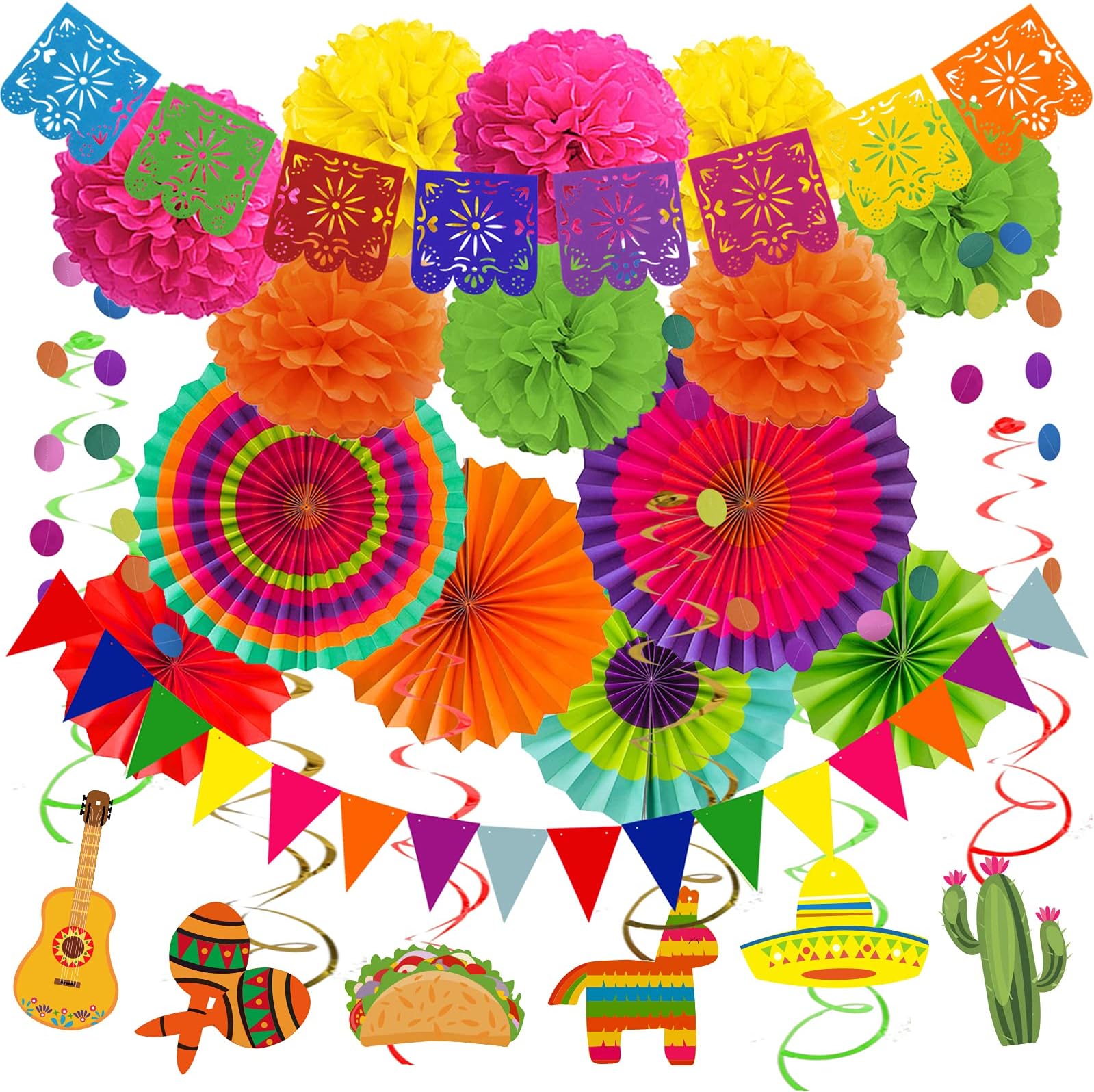 Amazon.com: TaoBary 22 Pcs Mexican Party Decorations Set Mexican ...