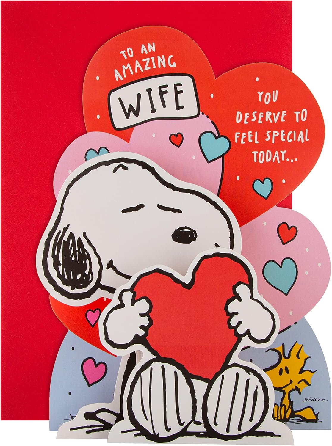 Amazon.com : Hallmark Valentine's Day Card for Wife - 3D Peanuts Snoopy ...