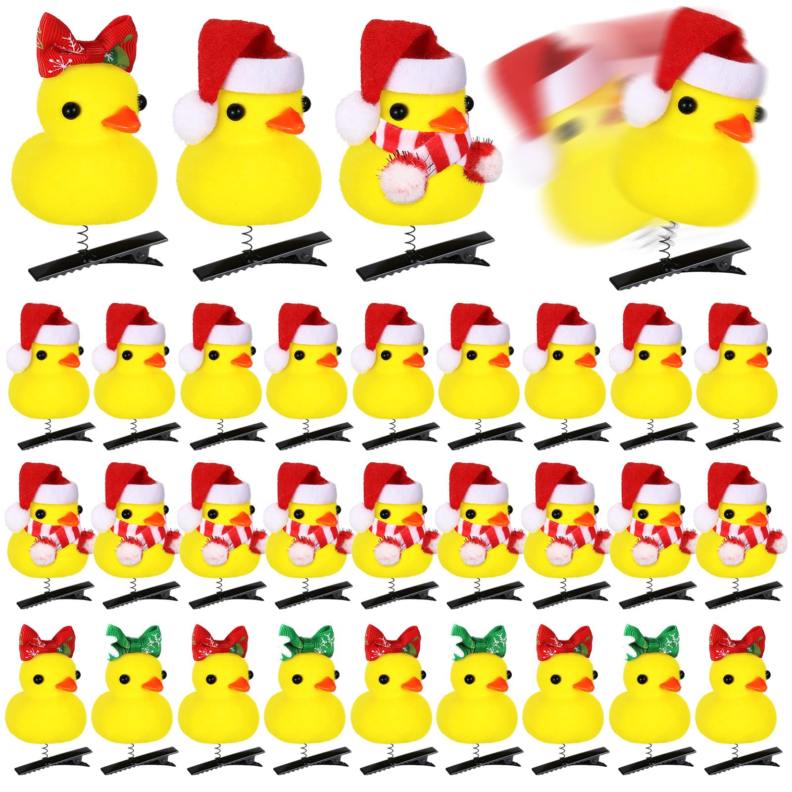 Amazon.com : Luinabio 30 Pcs Duck Hair Clips Yellow Duck Clips Animal ...