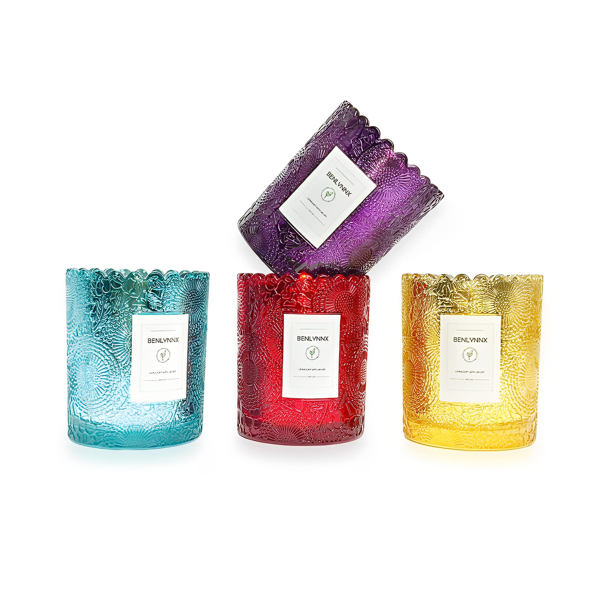 Amazon.com: Benlynnx Glass Candle Jars, 7 OZ Starry Sky Luxury ...