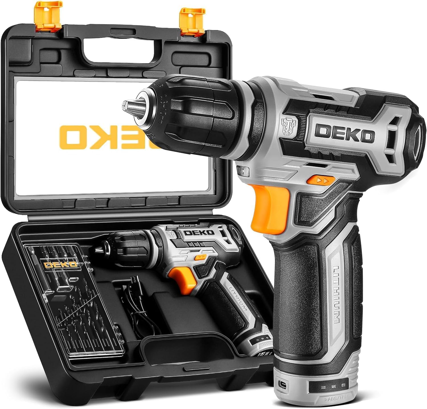 Cordless Drill: DEKO PRO 12V Power Battery Drill Set with Small ...