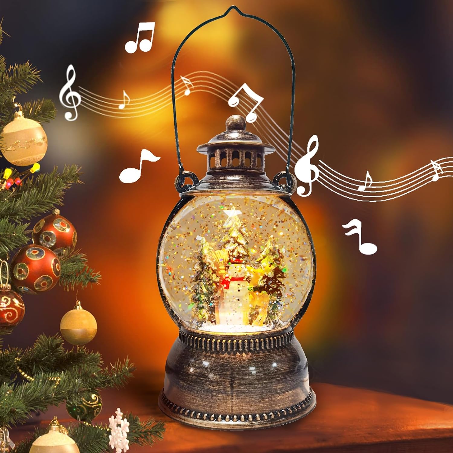 Amazon.com: Christmas Lantern,Christmas Snow Globe,Christmas ...