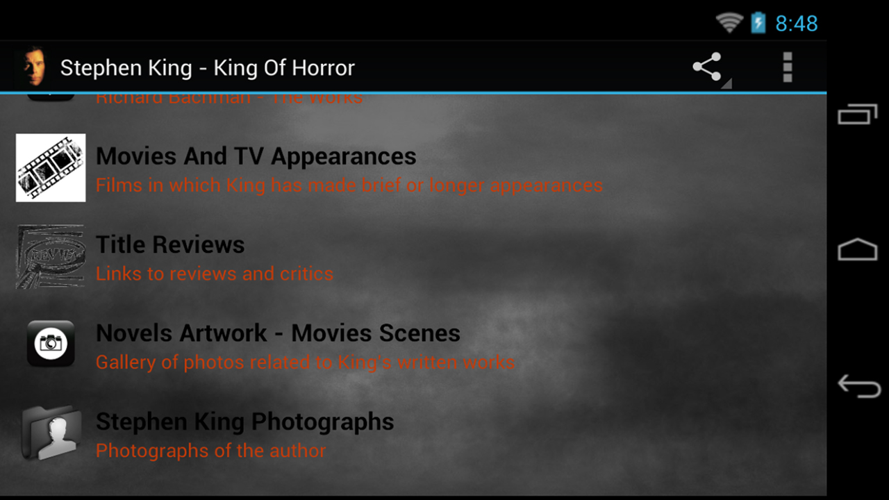 Stephen King - King Of Horror - App on the Amazon Appstore