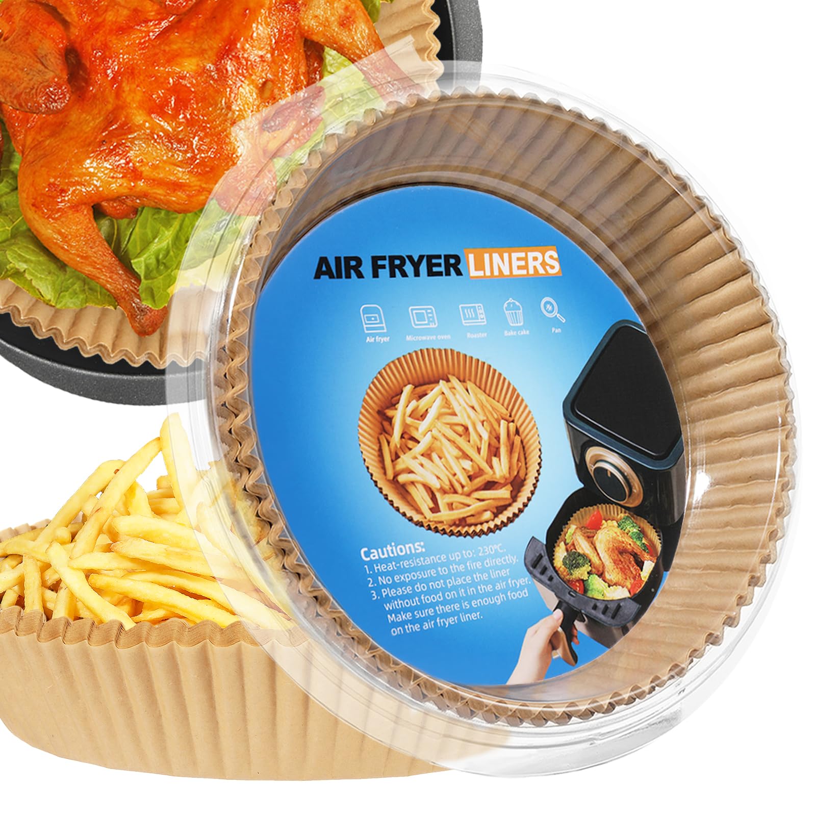 Amazon.com: Somoga Thick Air Fryer Paper Liners Disposable Parchment ...