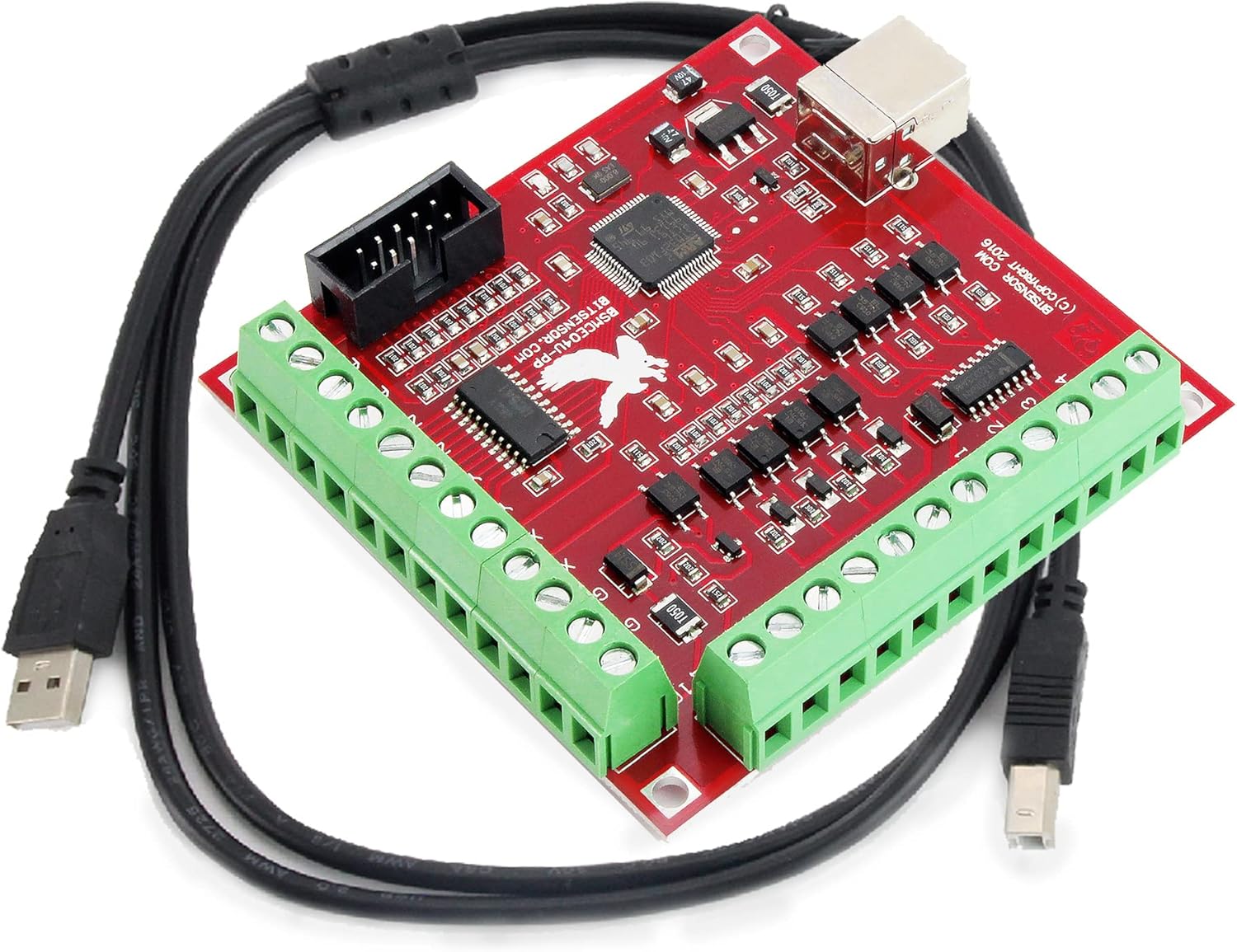 RATTMMOTOR 4 Axis CNC USB Mach3 Controller Breakout Board CNC Motion Controller Card Stepper ...