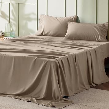 Amazon.com: Bedsure California King Sheet Sets - 4 Pieces Soft Cal King ...