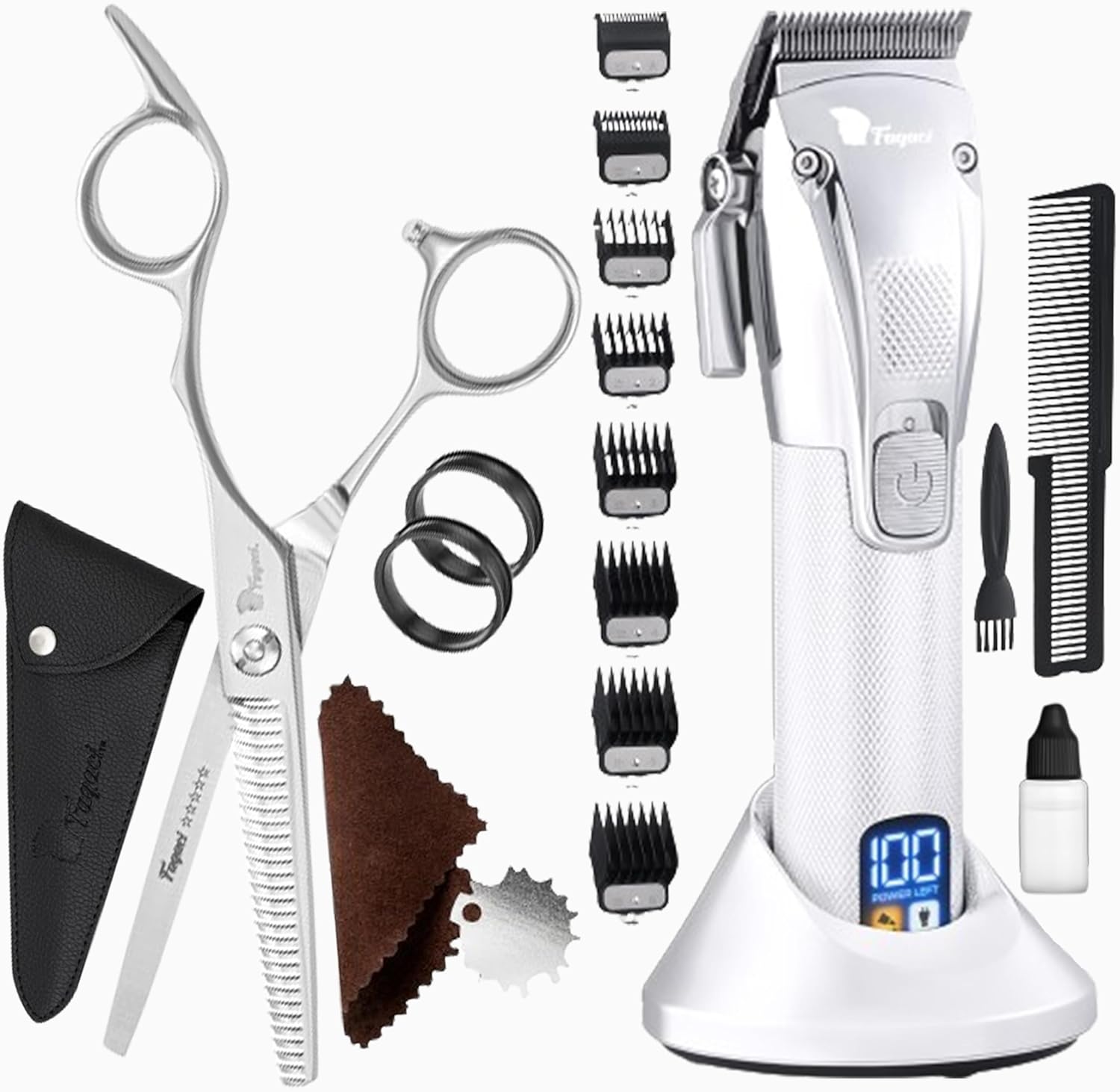 Amazon.com : Fagaci Professional Thinning Shears & Hair Clippers for ...