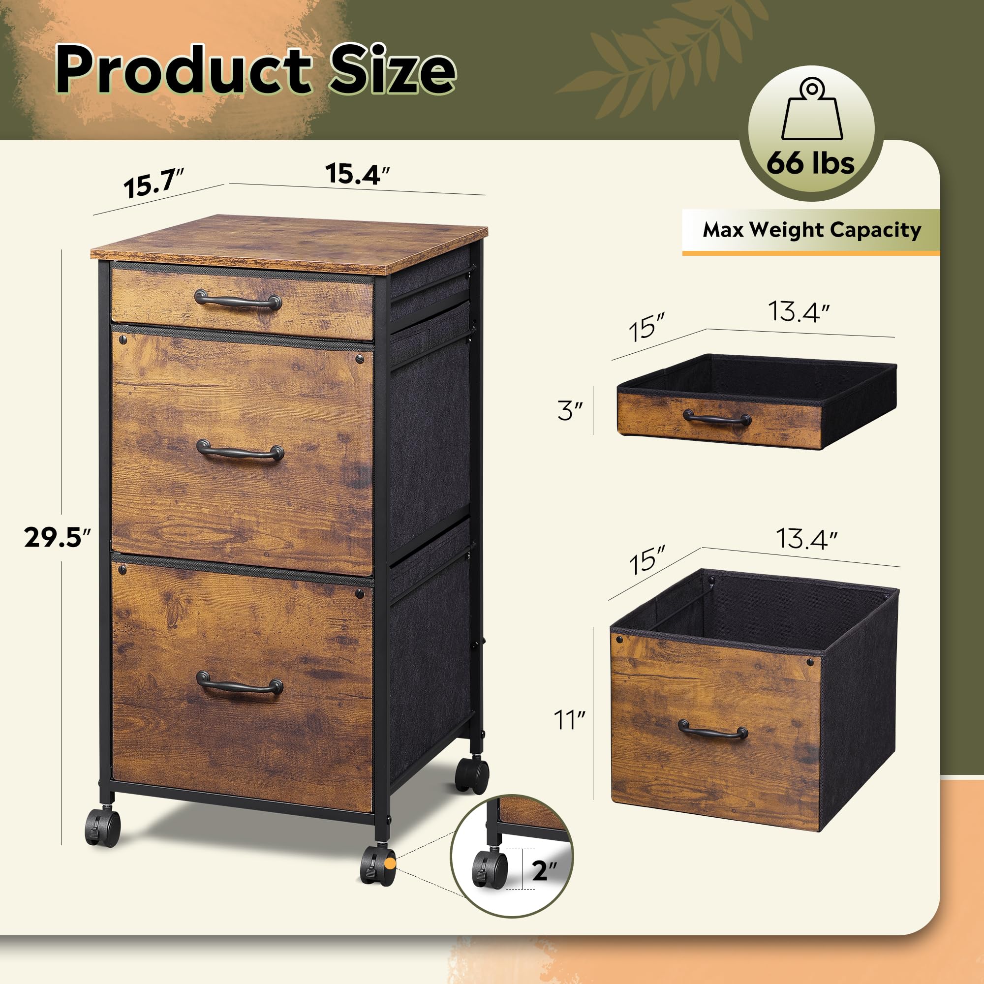 Snapklik.com : DEVAISE Mobile File Cabinet