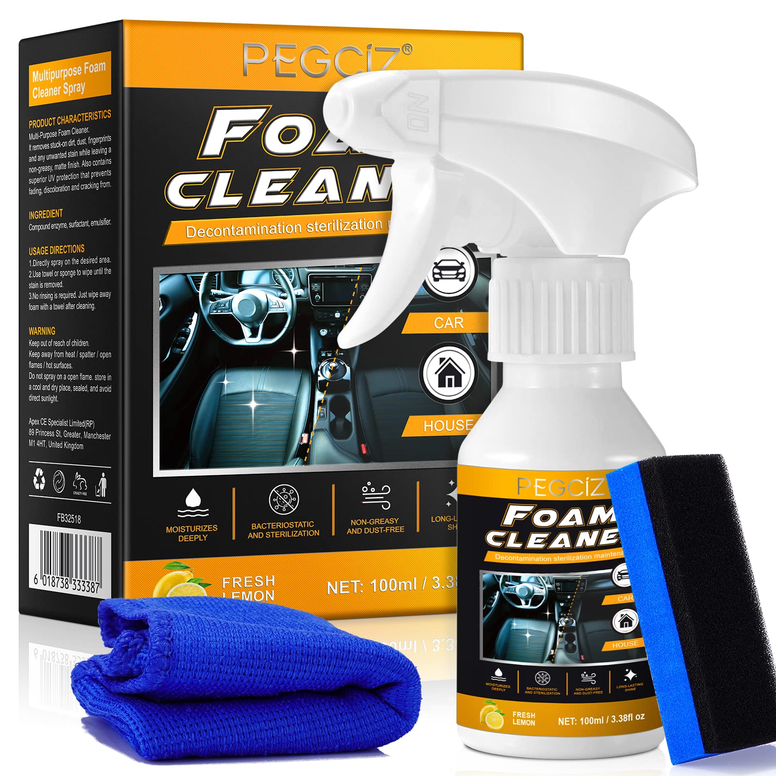 Buy Frovetani Interior Detailer Cleaner for Cars, Cleans All Interior ...