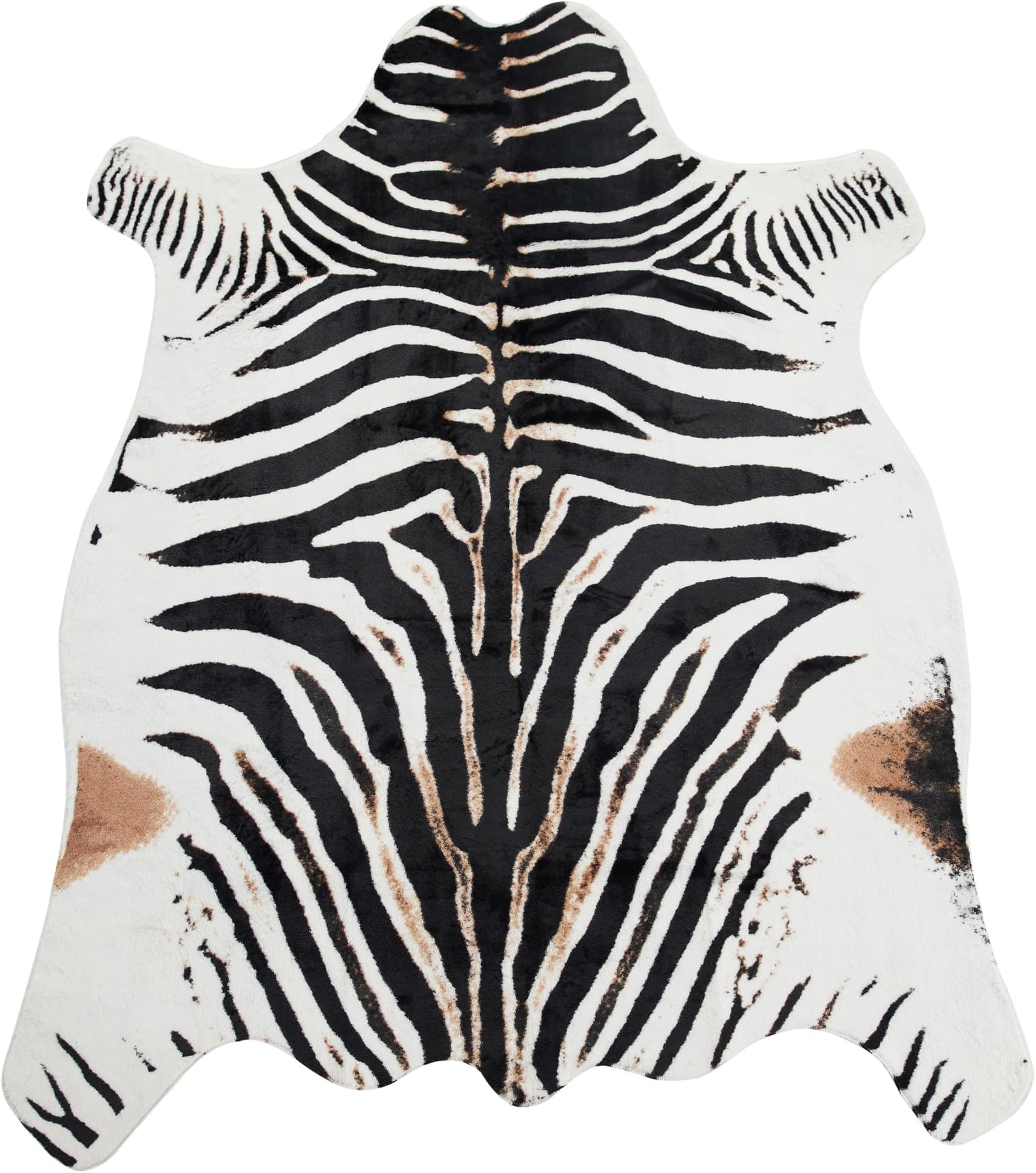 Amazon.com: JINCHAN Zebra Print Area Rug Faux Skin Cowhide Animal ...