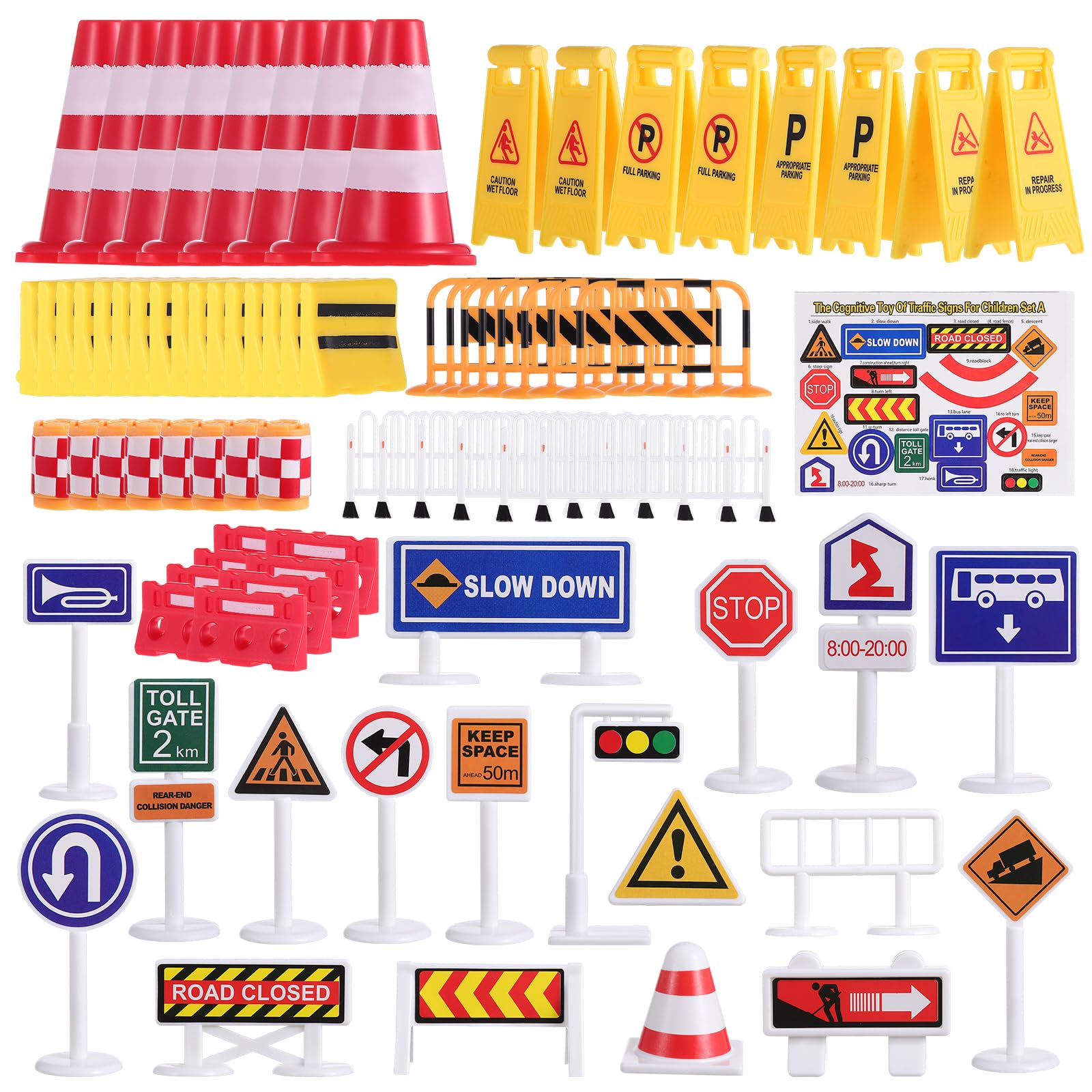 Miniature Traffic Signs Playset Street Road Sign Models For Kids ...