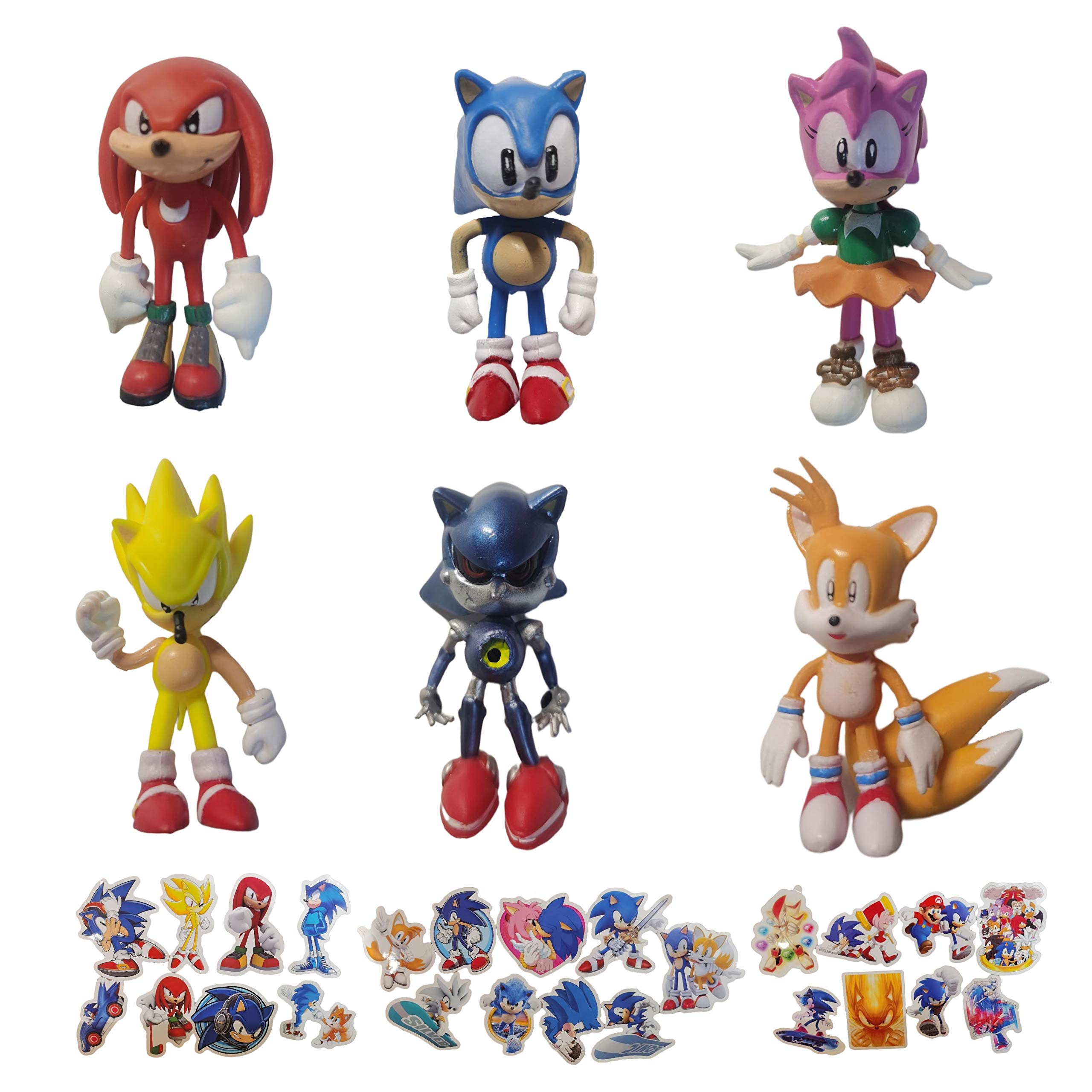 Buy Sonic small figure 6pcs/lot 1.5inch Sonic Hedgehog Action Figure ...