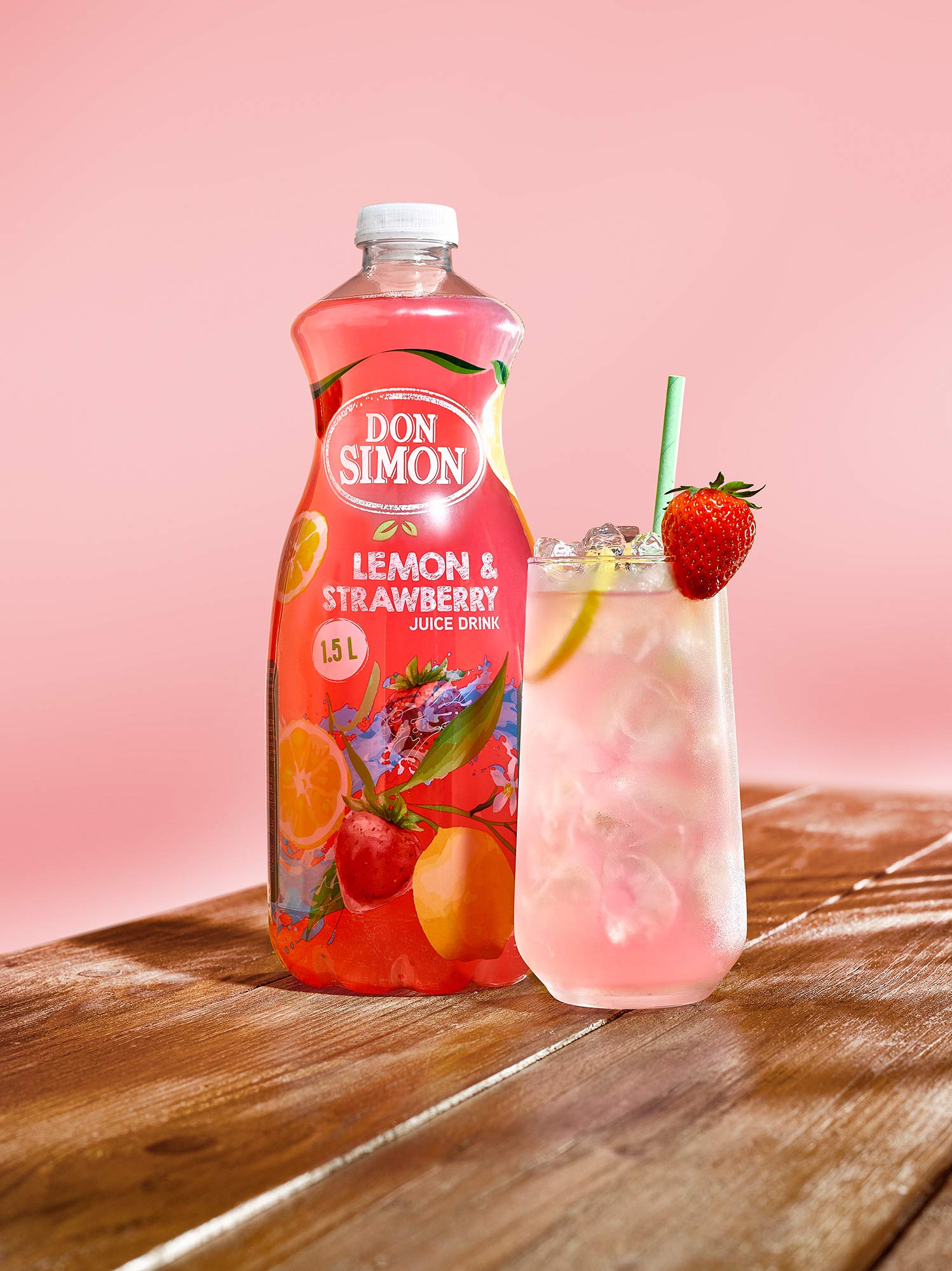 Don Simon Lemon & Strawberry Juice Drink 6 Bottles of 1.5 Litre- Buy ...