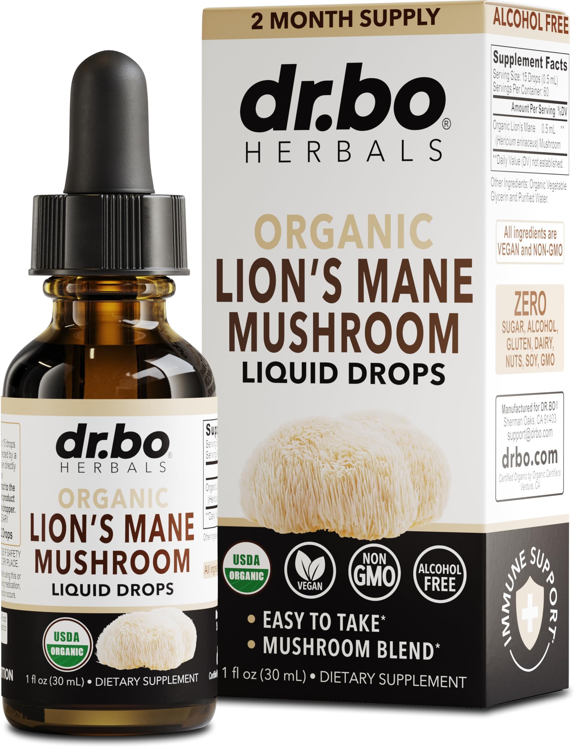 Amazon.com: Lions Mane Mushroom Supplement Drops - Organic Lion's Mane ...