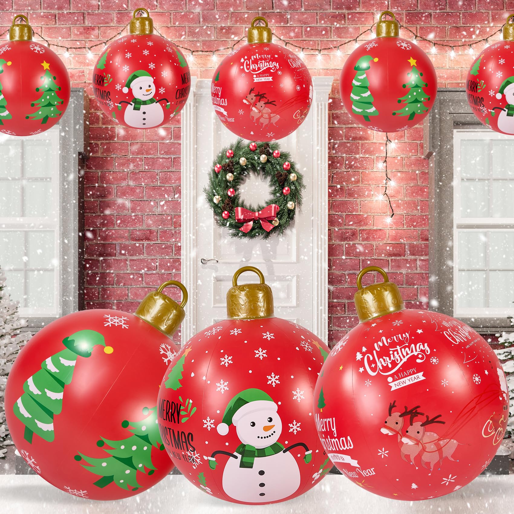 Amazon.com: 3Pcs Inflatable Christmas Ornaments, Large Inflatable ...