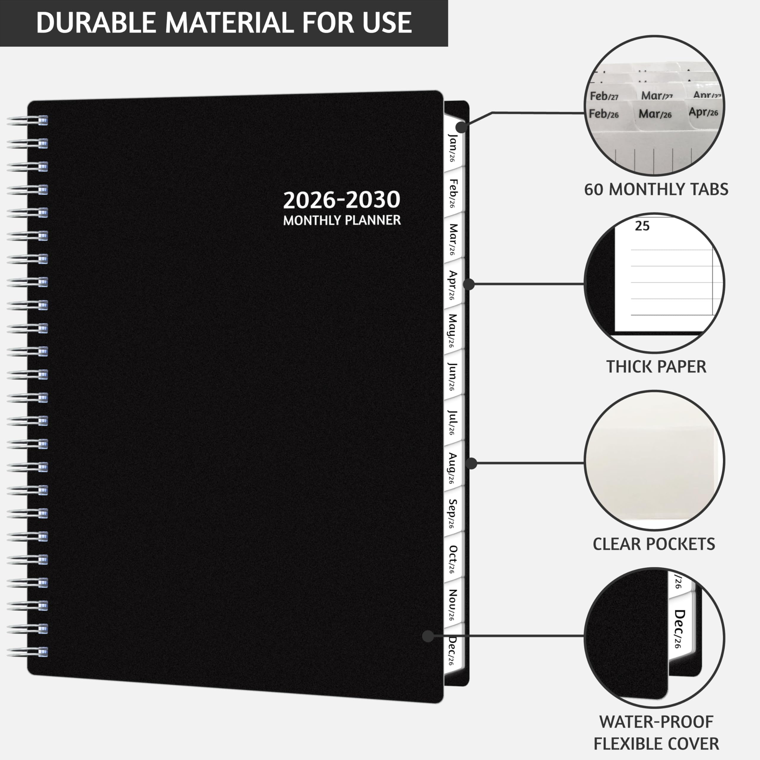 Bendon Sticker Activity 5-Year Monthly Planner 2026-2030 | A5 Spiral ...