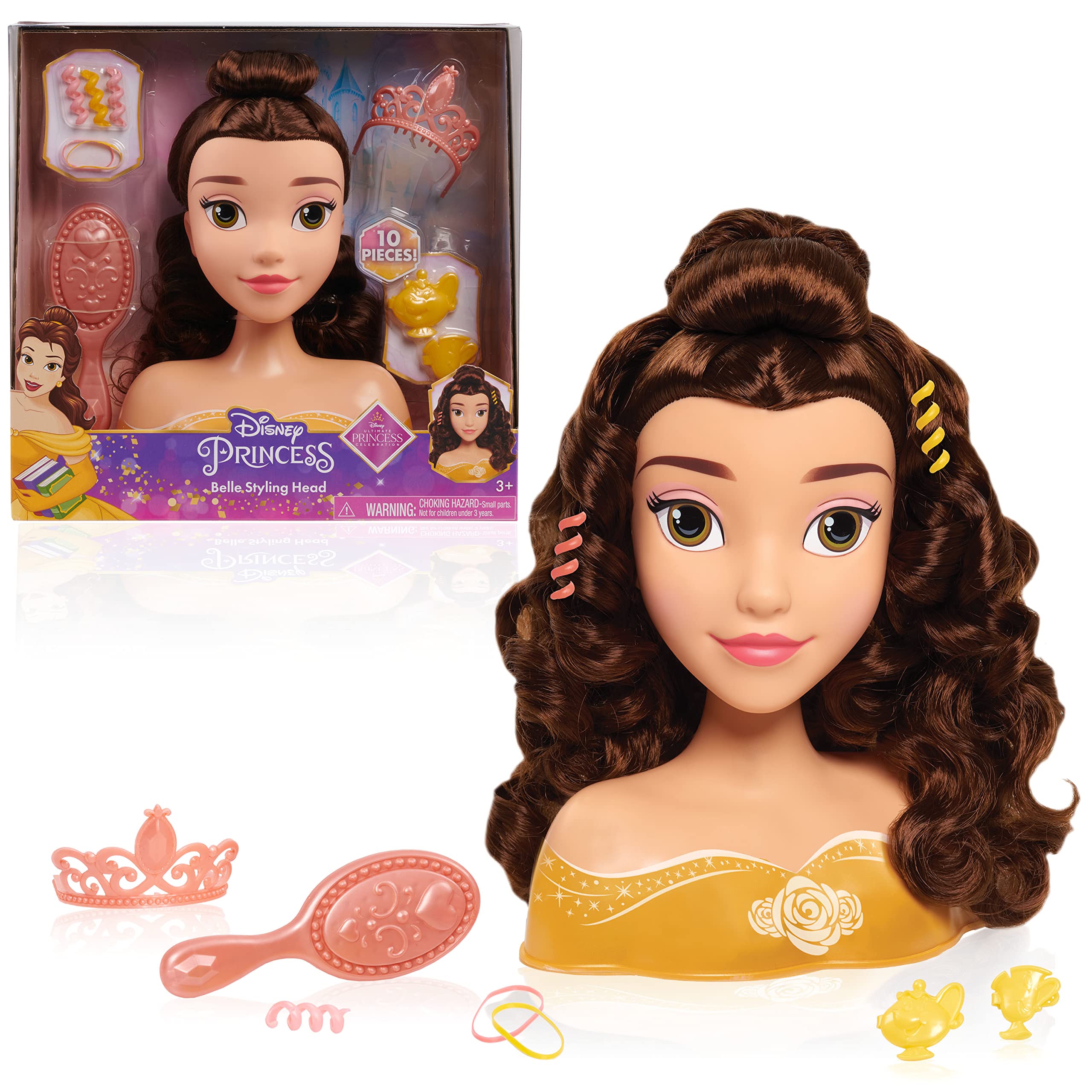 Buy Disney Princess Basic Belle Styling Head Multicolor 24 13 X 11 43 X
