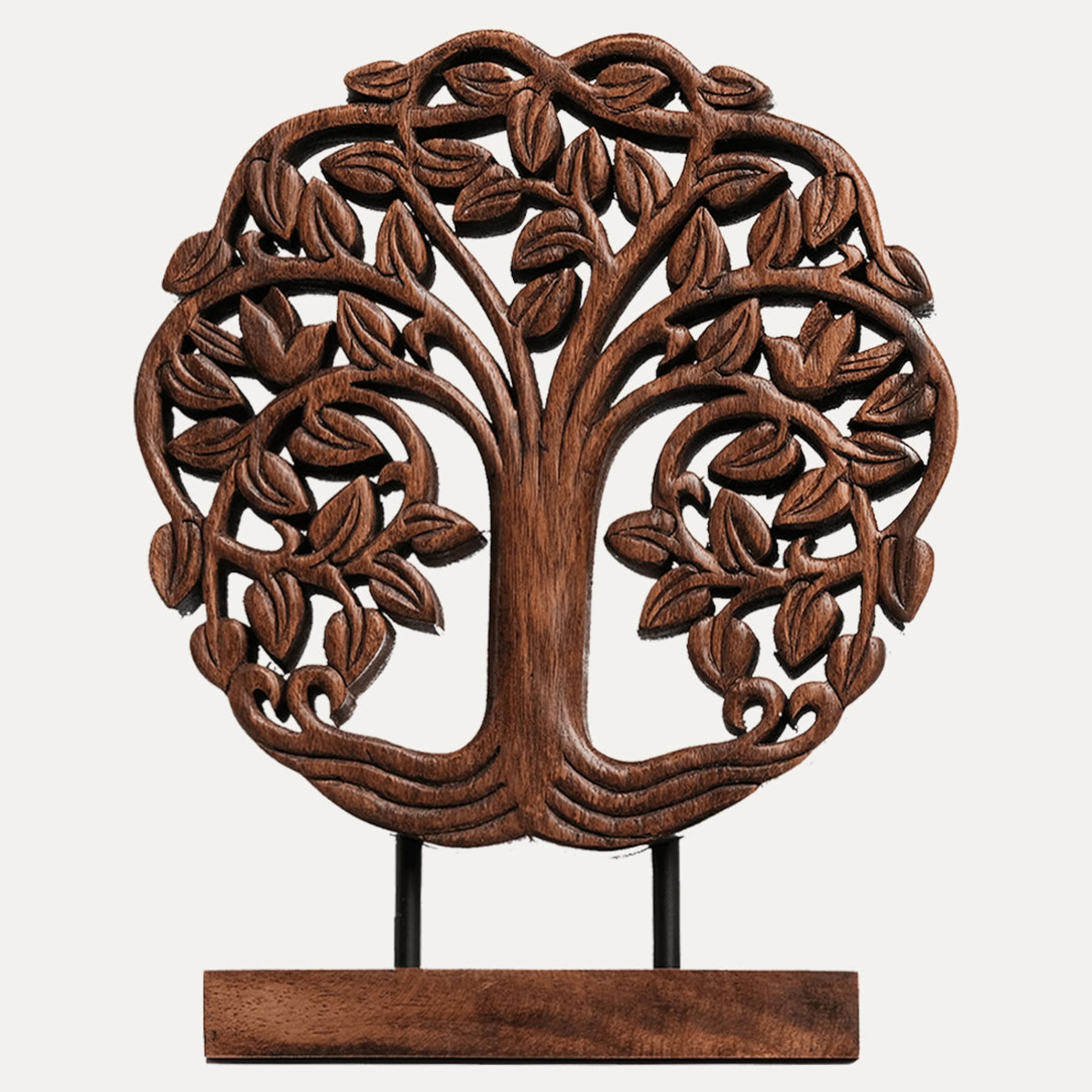 Amazon.com: Decozen Solid Wood Tree of Life Sculpture - Home Decor ...