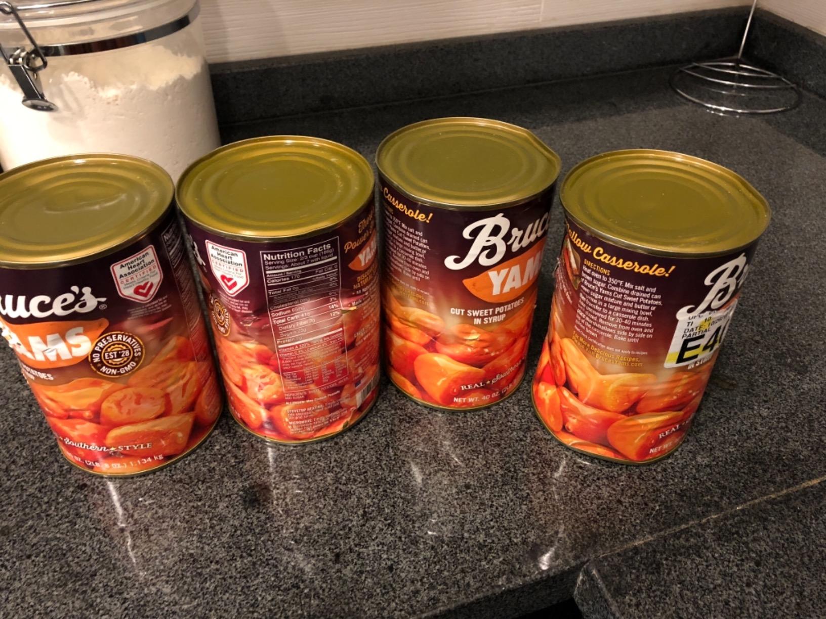 Amazon.com : Bruce's Yams, Sweet Potatoes in Syrup, 40 oz can (4 pack ...