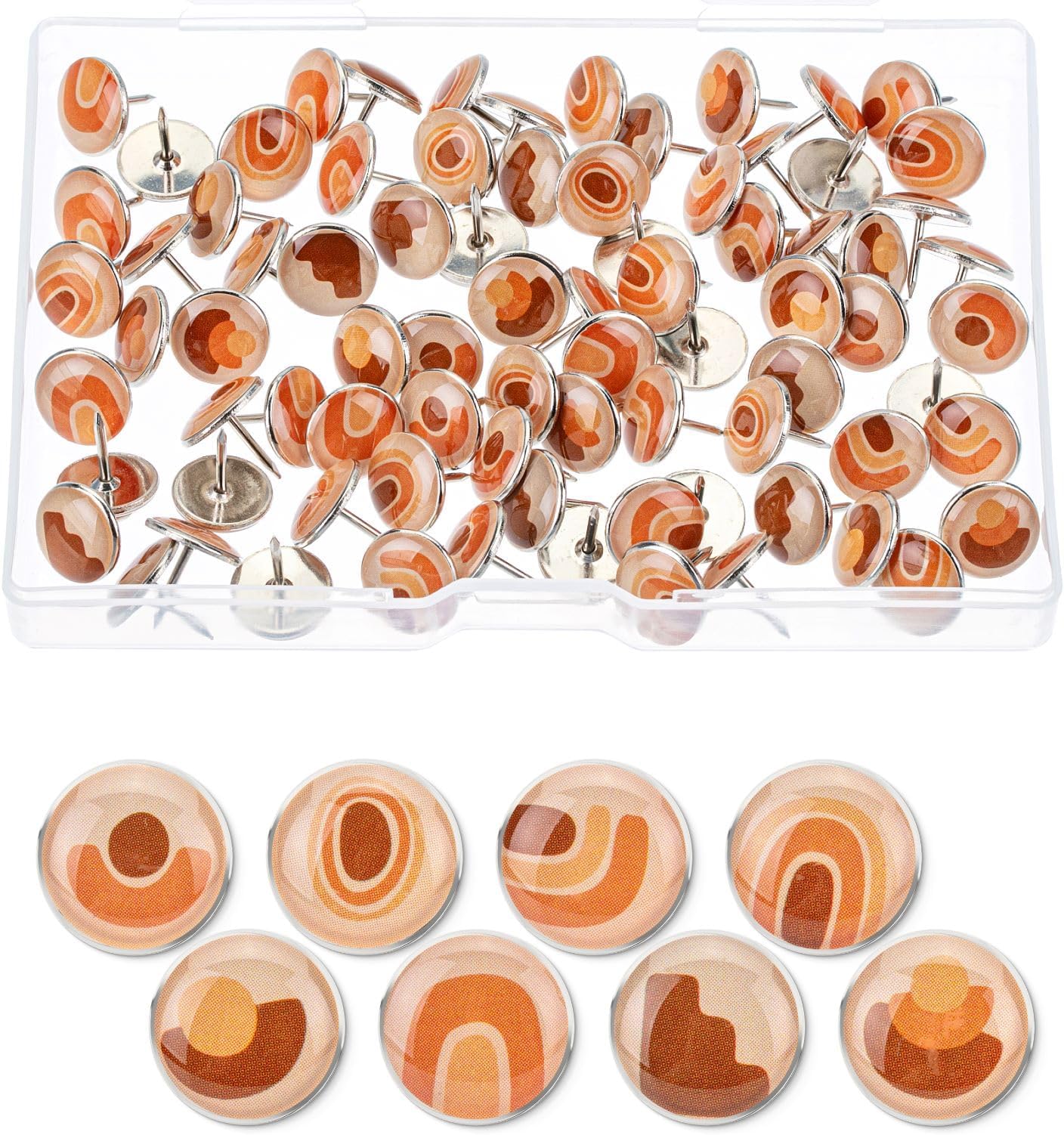 Amazon.com: U Brands Fashion Steel Push Pins, Black White & Gray ...