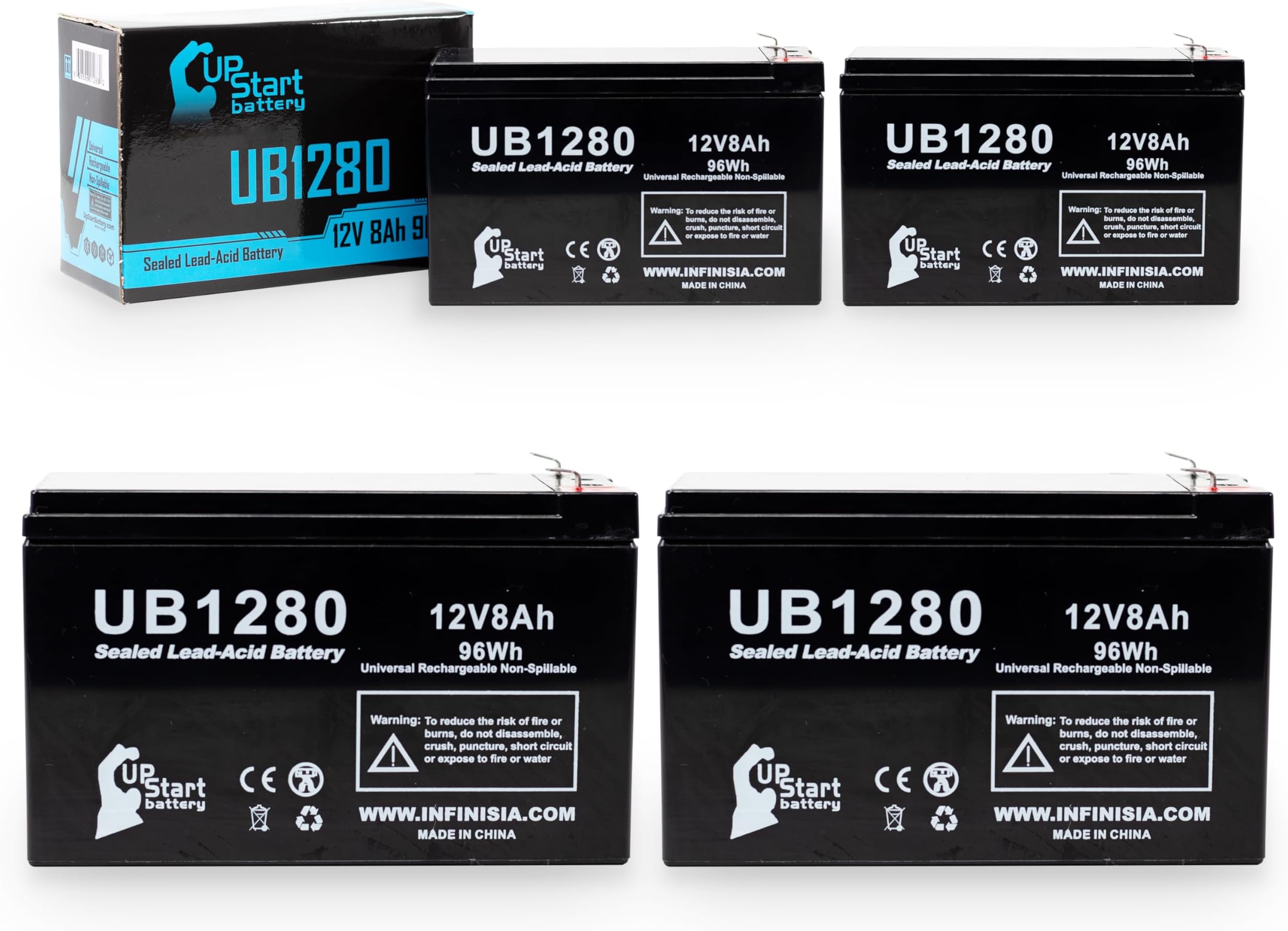 ML8-12 - 12 Volt 8 AH SLA Battery - Mighty Max Battery Brand Product ...