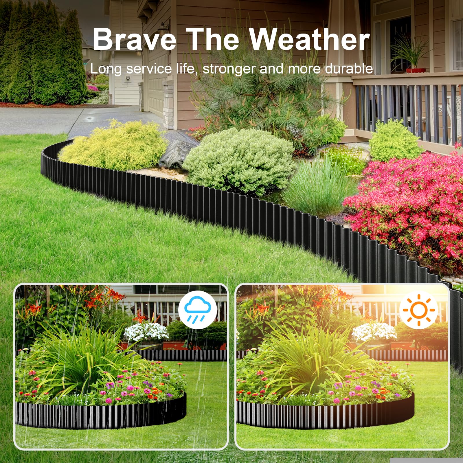 Snapklik.com : Land Guard Corrugated Garden Edging Border, 6" X 100 ...