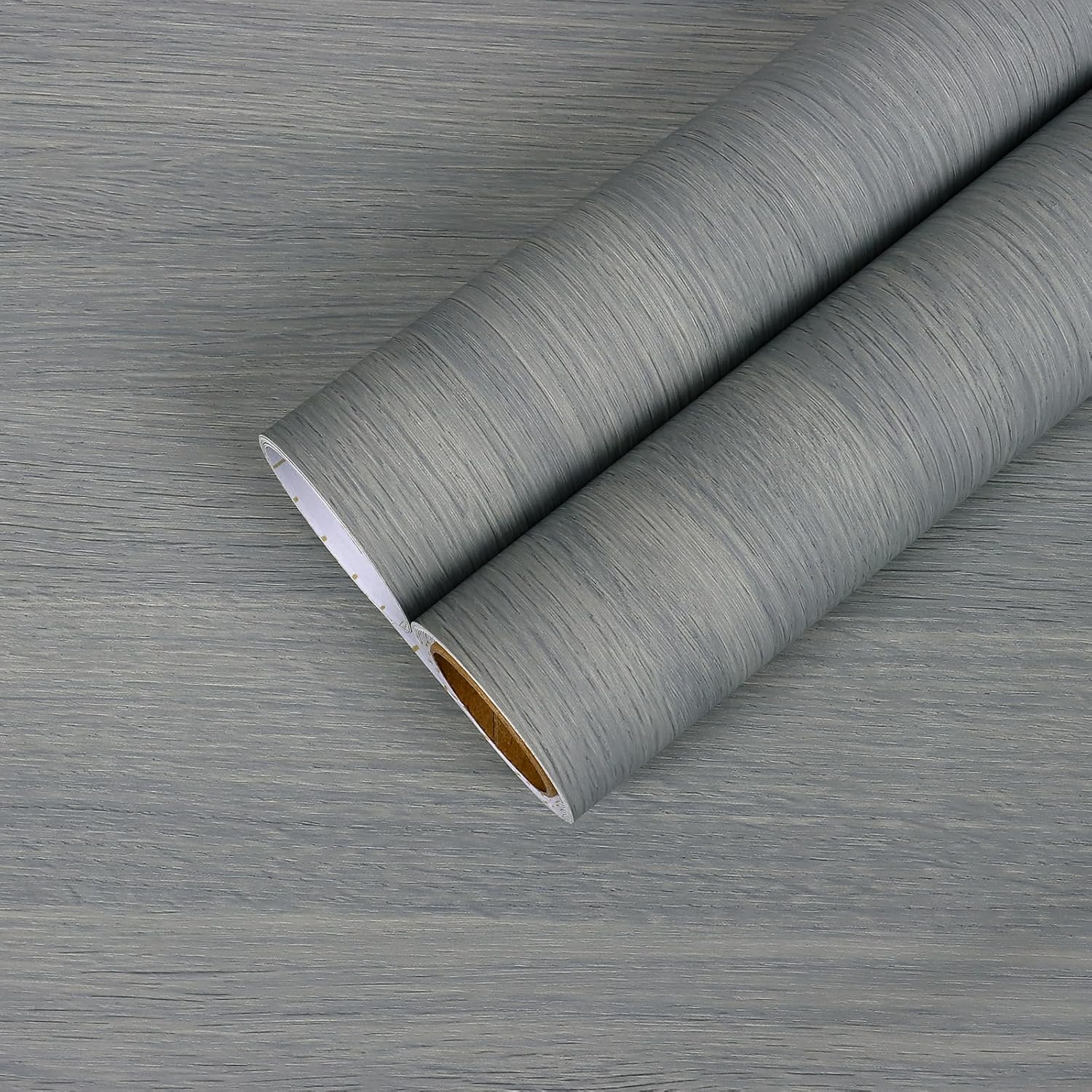 CHIHUT Light Grey Wood Grain Peel and Stick Wallpaper 12"x472" Self ...