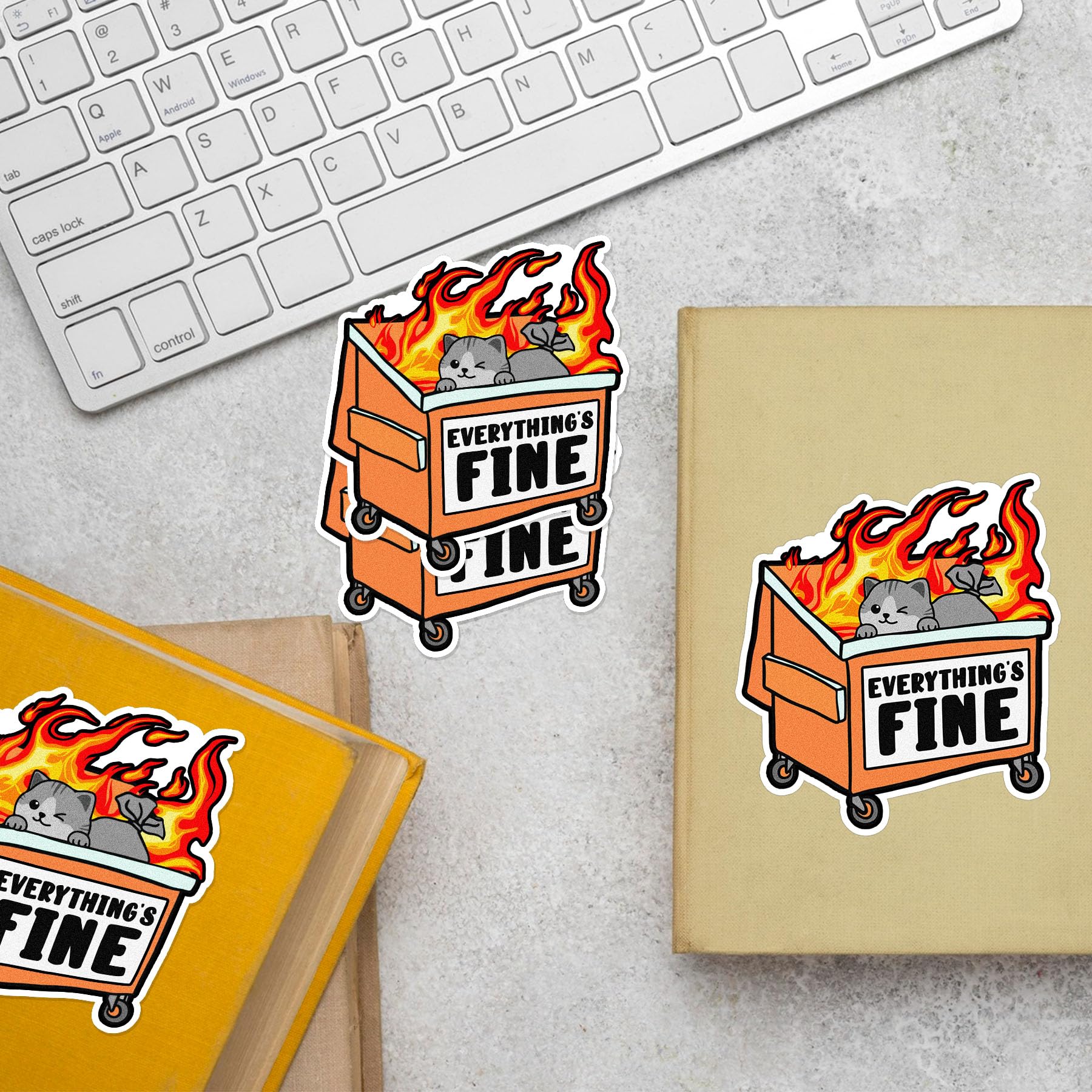 Book Binding Dumpster Fire Response Team Stickers - 3 Pack Funny This ...
