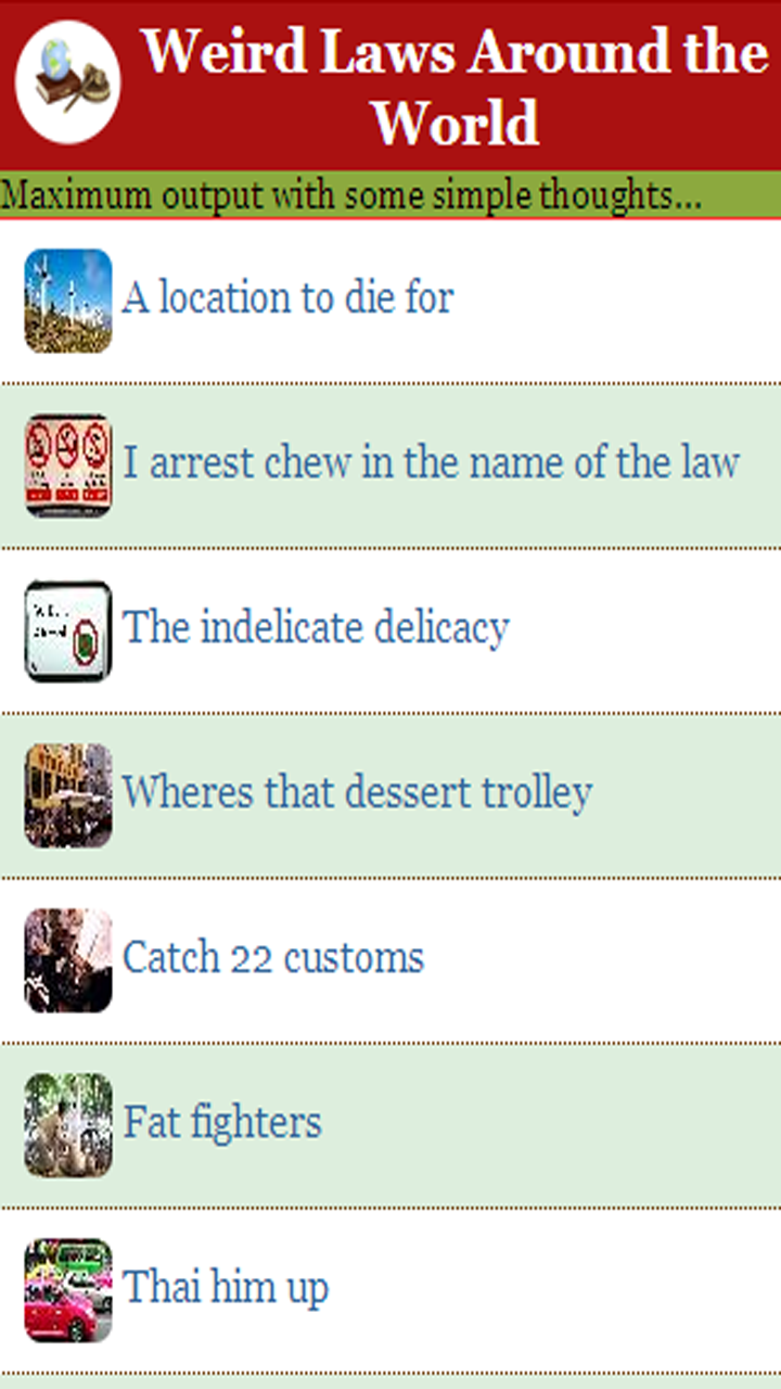 Weird Laws Around the World - App on Amazon Appstore