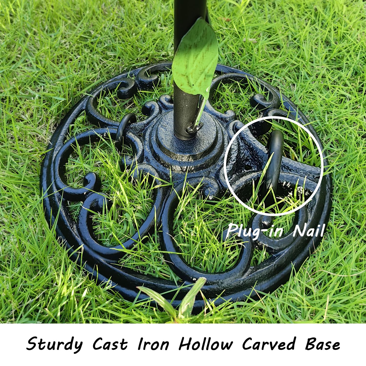 Snapklik.com : Cast Iron Gazing Globe Stand, 24.5" Gazing Ball Stand ...