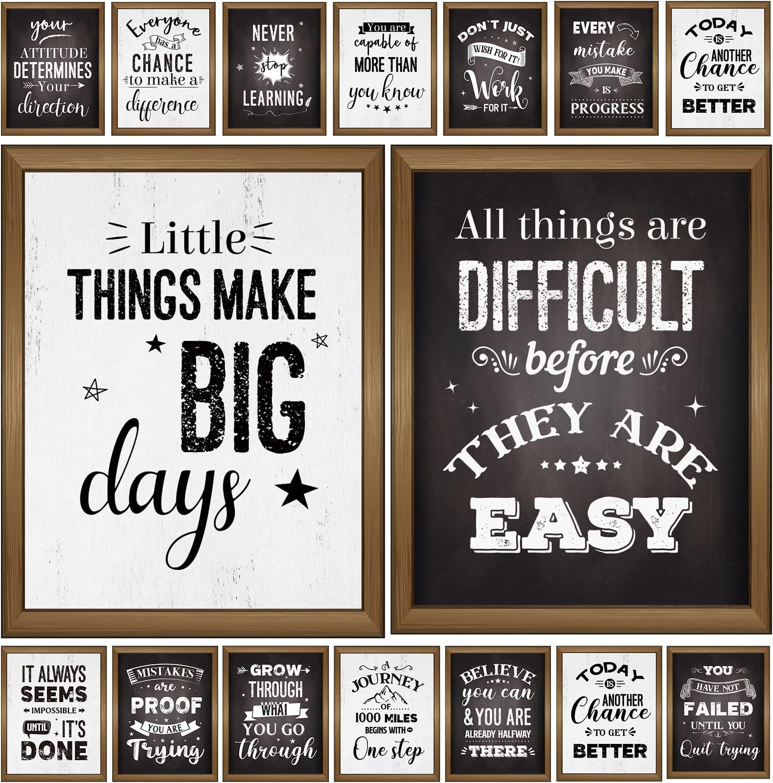 Amazon.com: DUAIAI 20 Pieces Industrial Chic Motivational Posters for ...