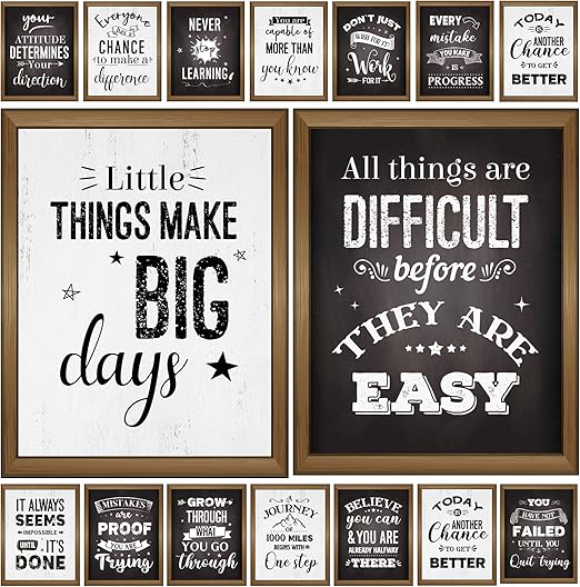 Amazon.com: DUAIAI 20 Pieces Industrial Chic Motivational Posters for ...