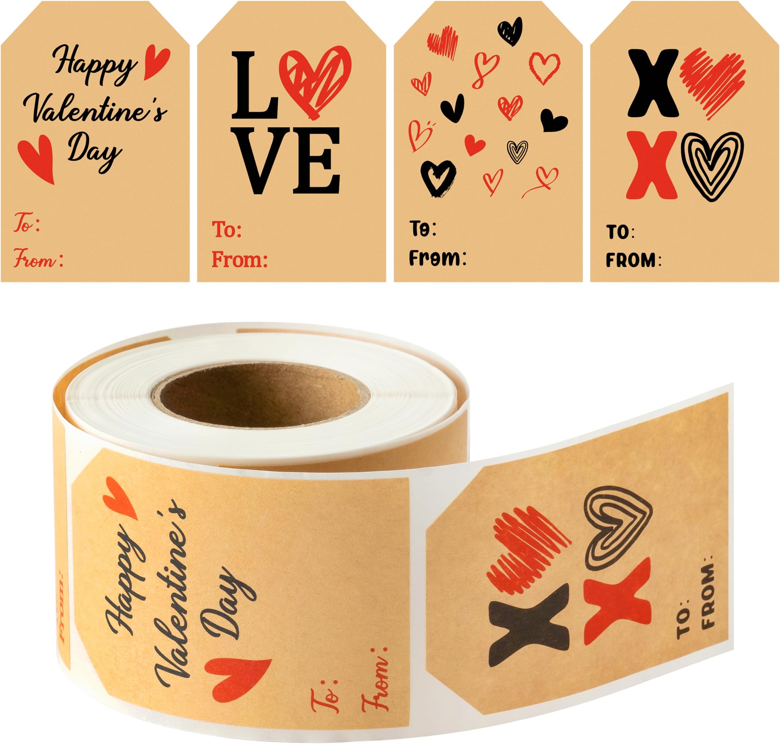 Amazon.com : 60pcs Valentine's Day Gift Tags Stickers - Funny Cartoon ...