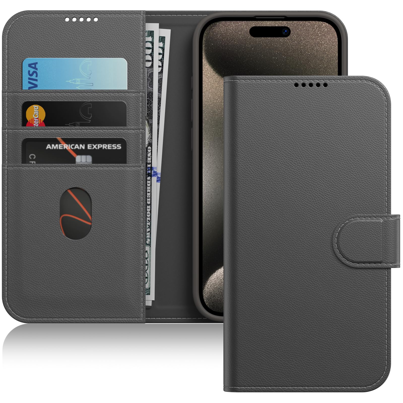 Amazon.com: JETech Wallet Case for iPhone 15 Pro 6.1-Inch, Shockproof ...