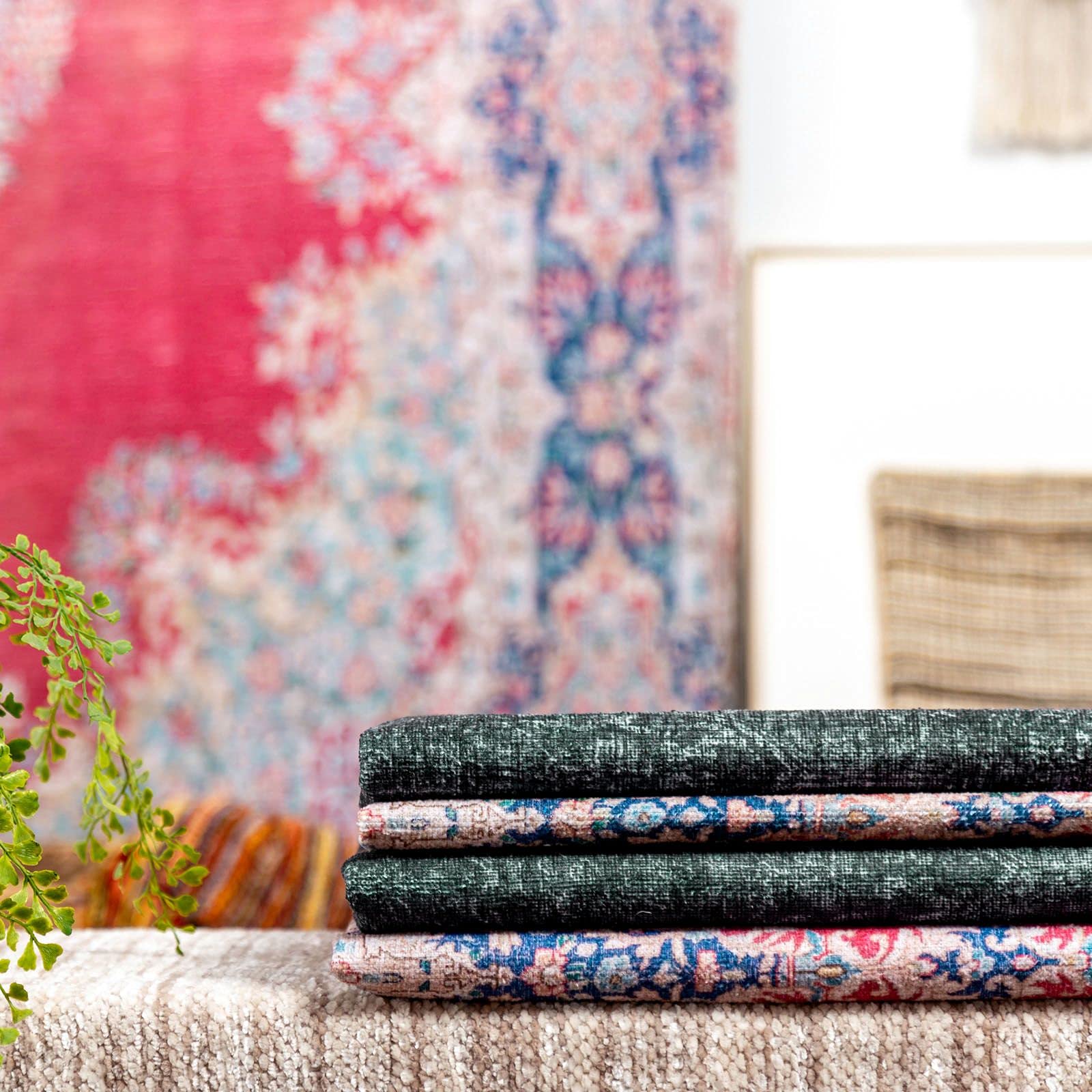 DECOMALL Maila Washable Rug Runners Red 2'6''x9', Carpet Runner Hallway ...