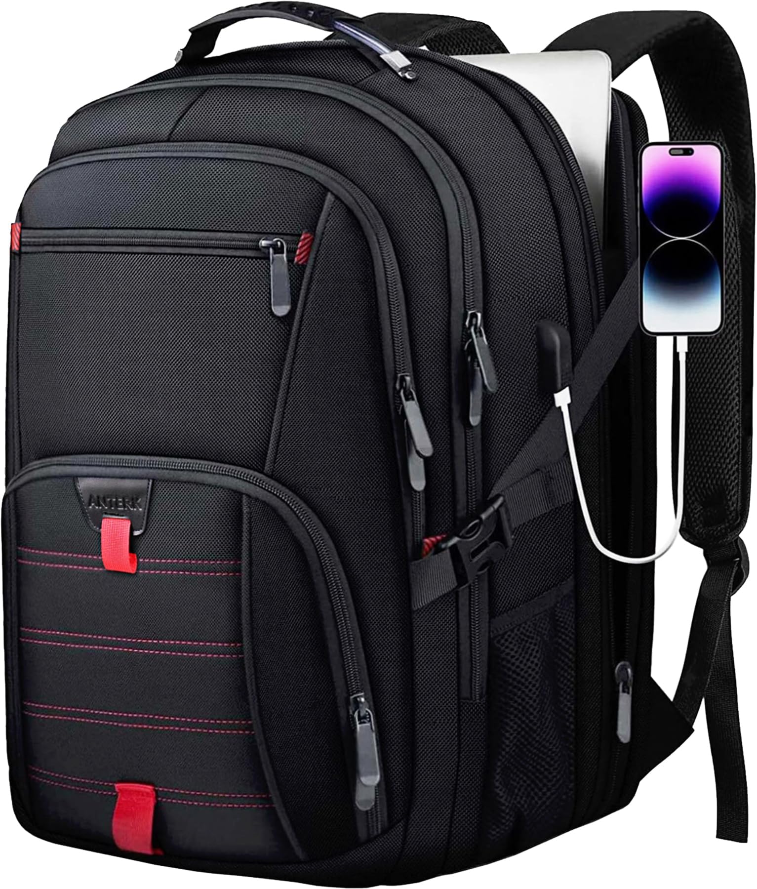 Amazon.com: ANTERK Extra Large Travel Laptop Backpack, 17.3 Inch Carry ...