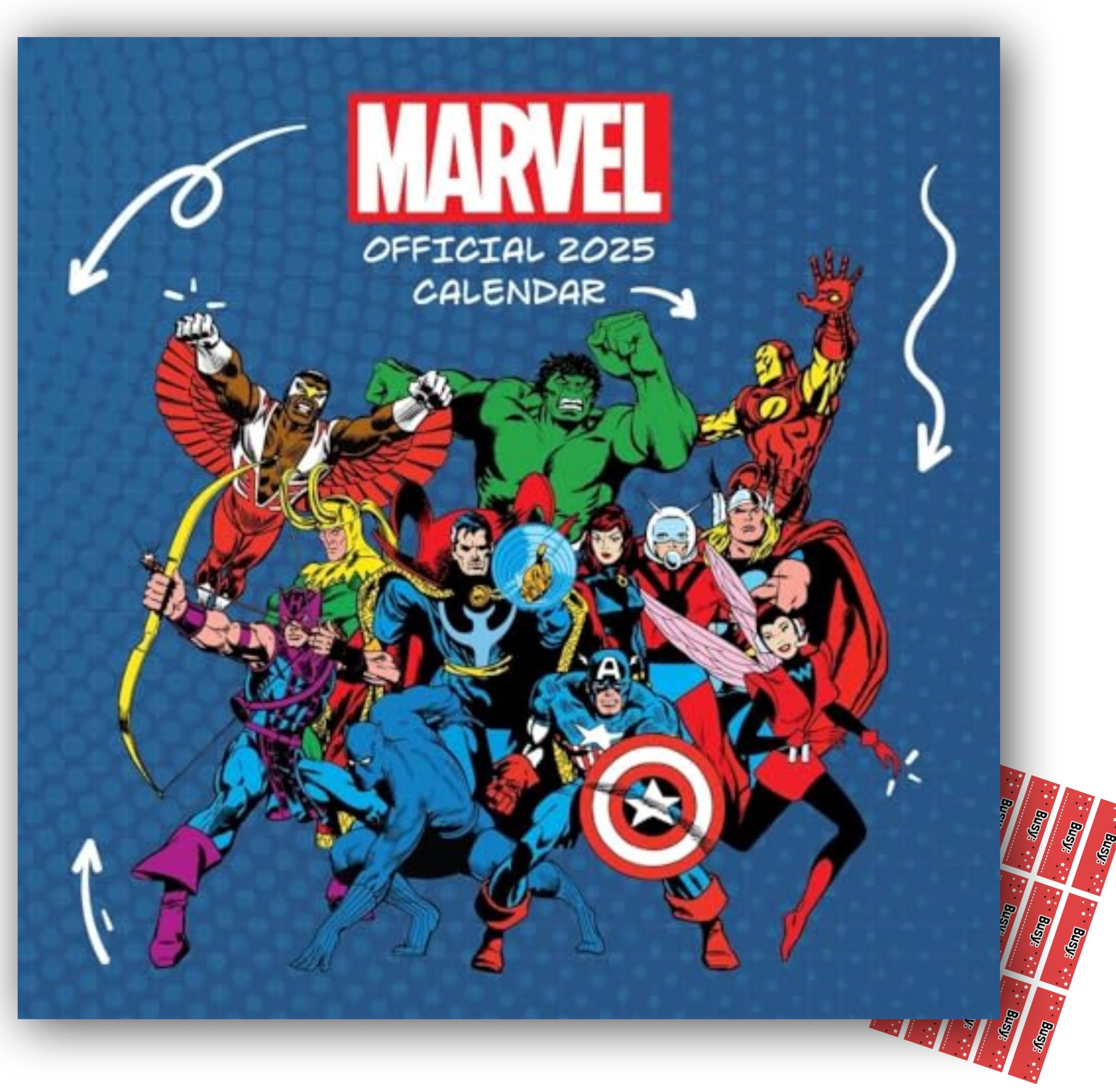 Marvel Comics Avengers Calendar 2025 Square wall Calendar with Free ...