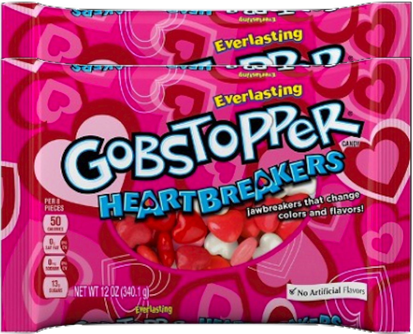 Amazon.com : Gobstopper Heartbreakers Valentine Candy Jawbreaker Hearts ...