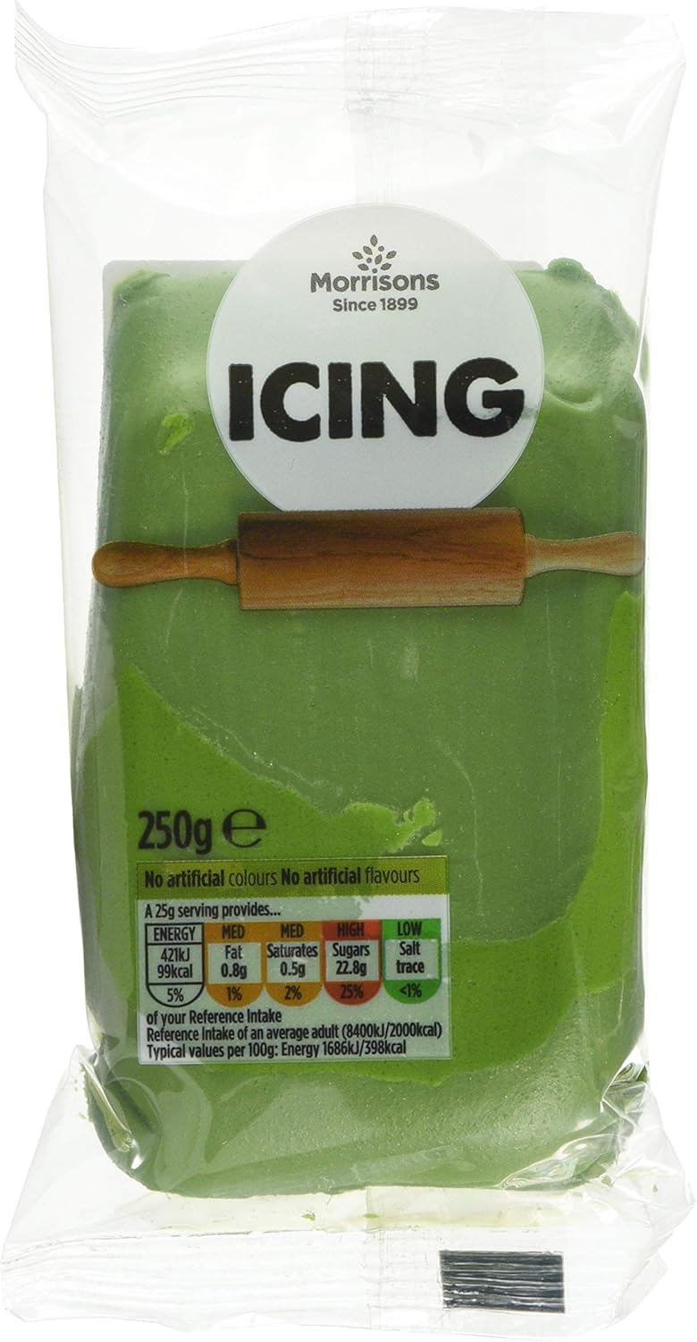 Morrisons Ready To Roll Green Icing, 250 g, Pack of 8 : Amazon.co.uk ...