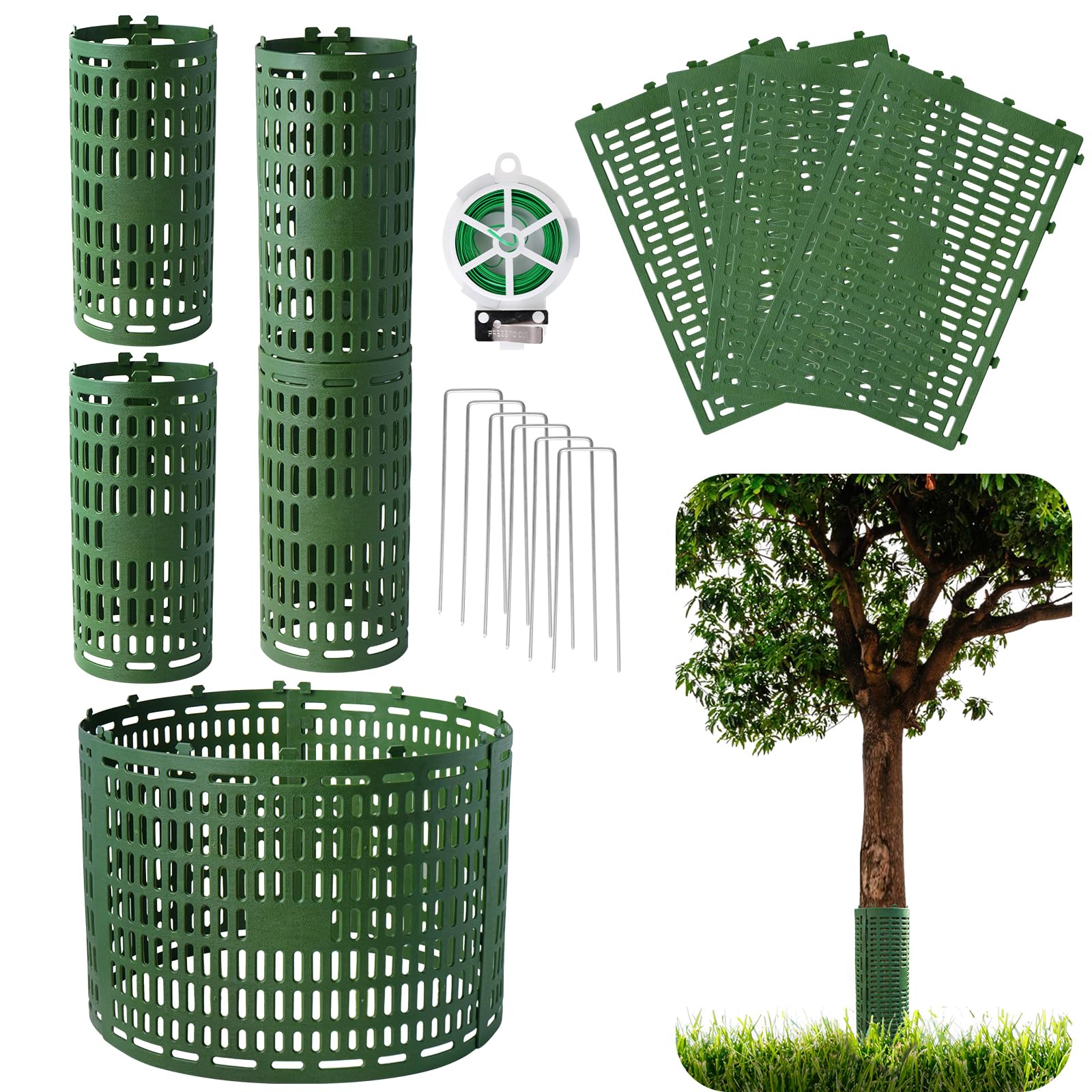 Amazon.com : Omirome 7pcs Tree Trunk Protector, Tree Guards Trunk ...