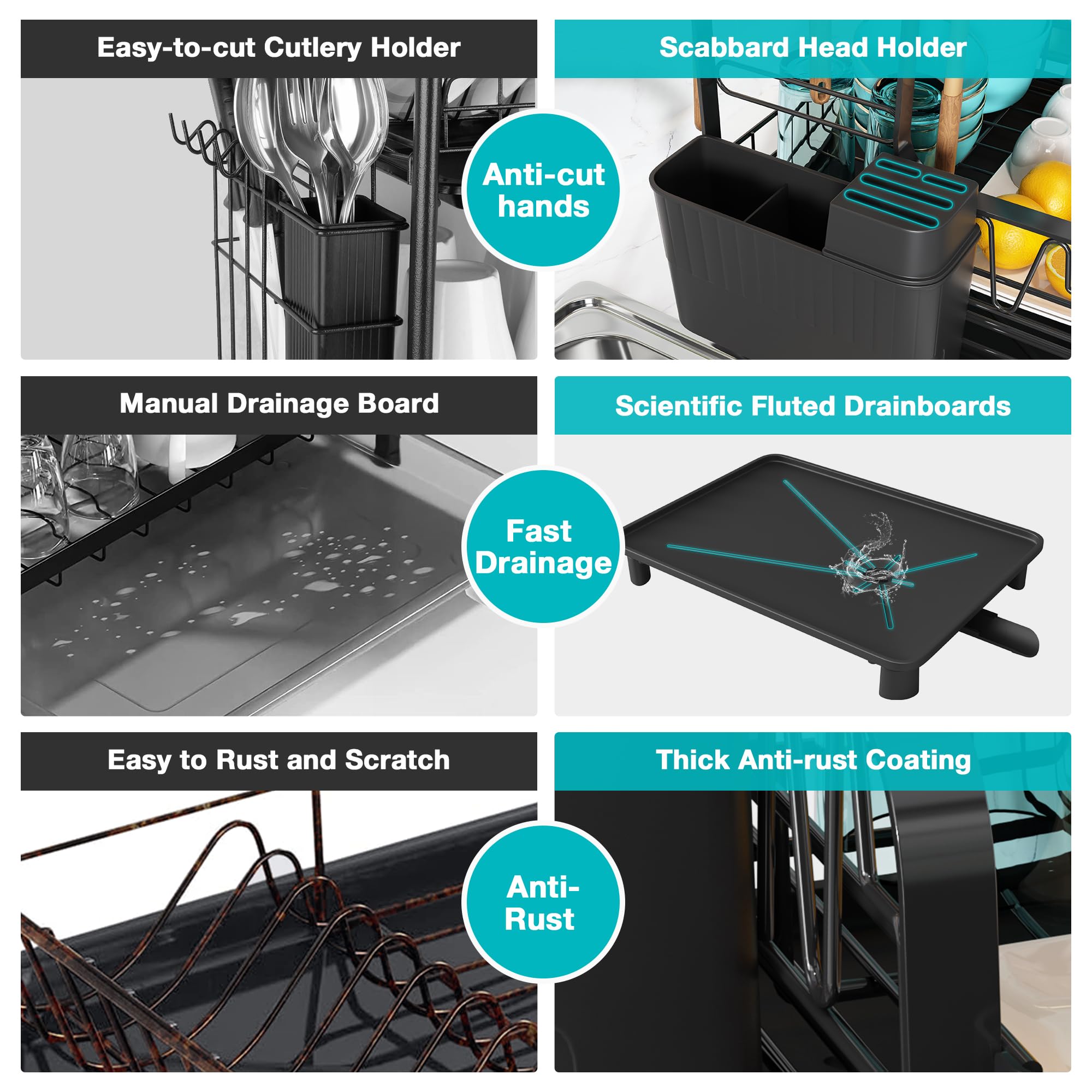 Snapklik.com : Romision 2 Tier Dish Drying Rack, Dish Racks For Kitchen ...