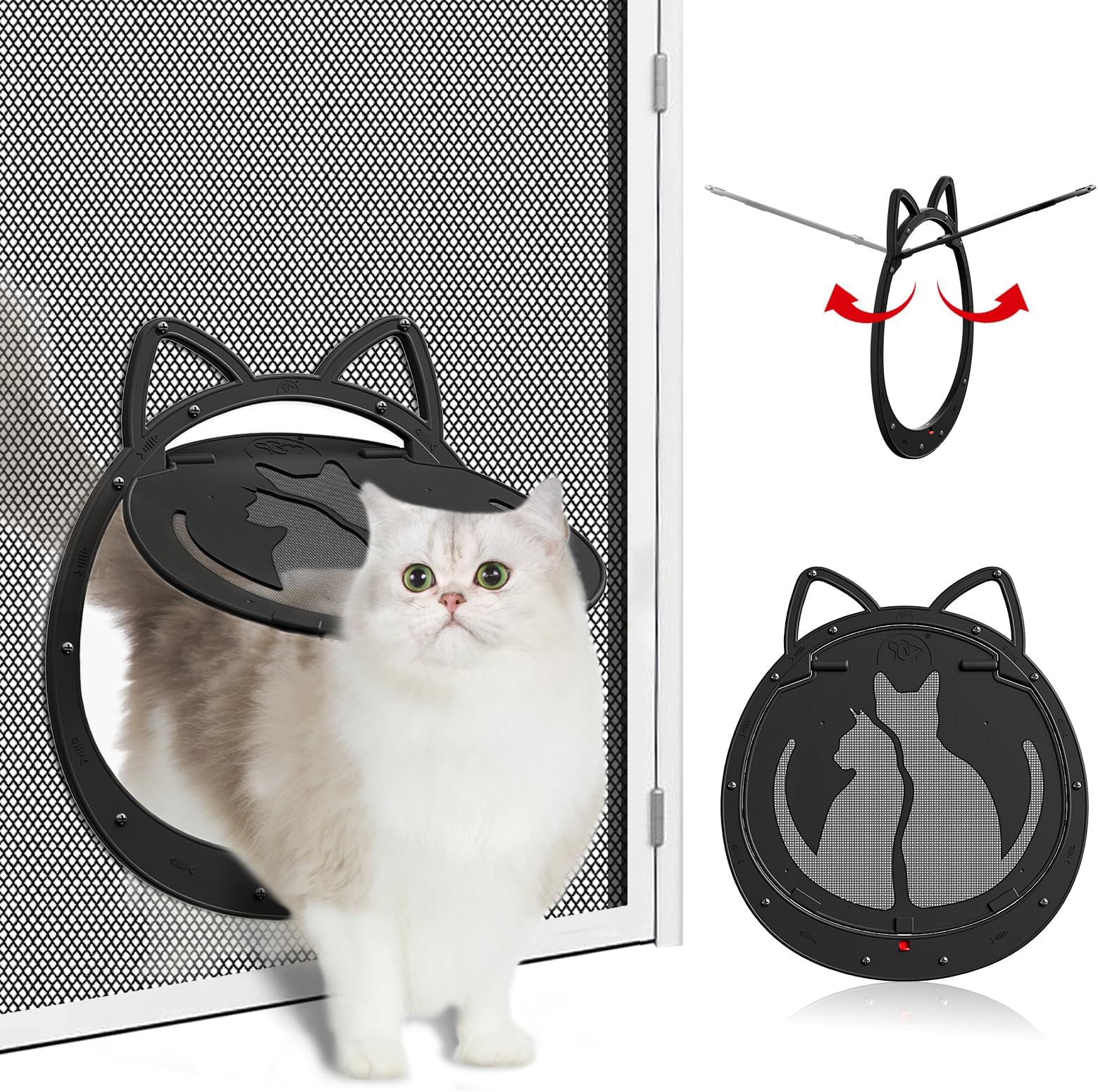 Amazon.com : Cat Screen Door, Screen Cat Door for Sliding Door 8.2 x 9. ...