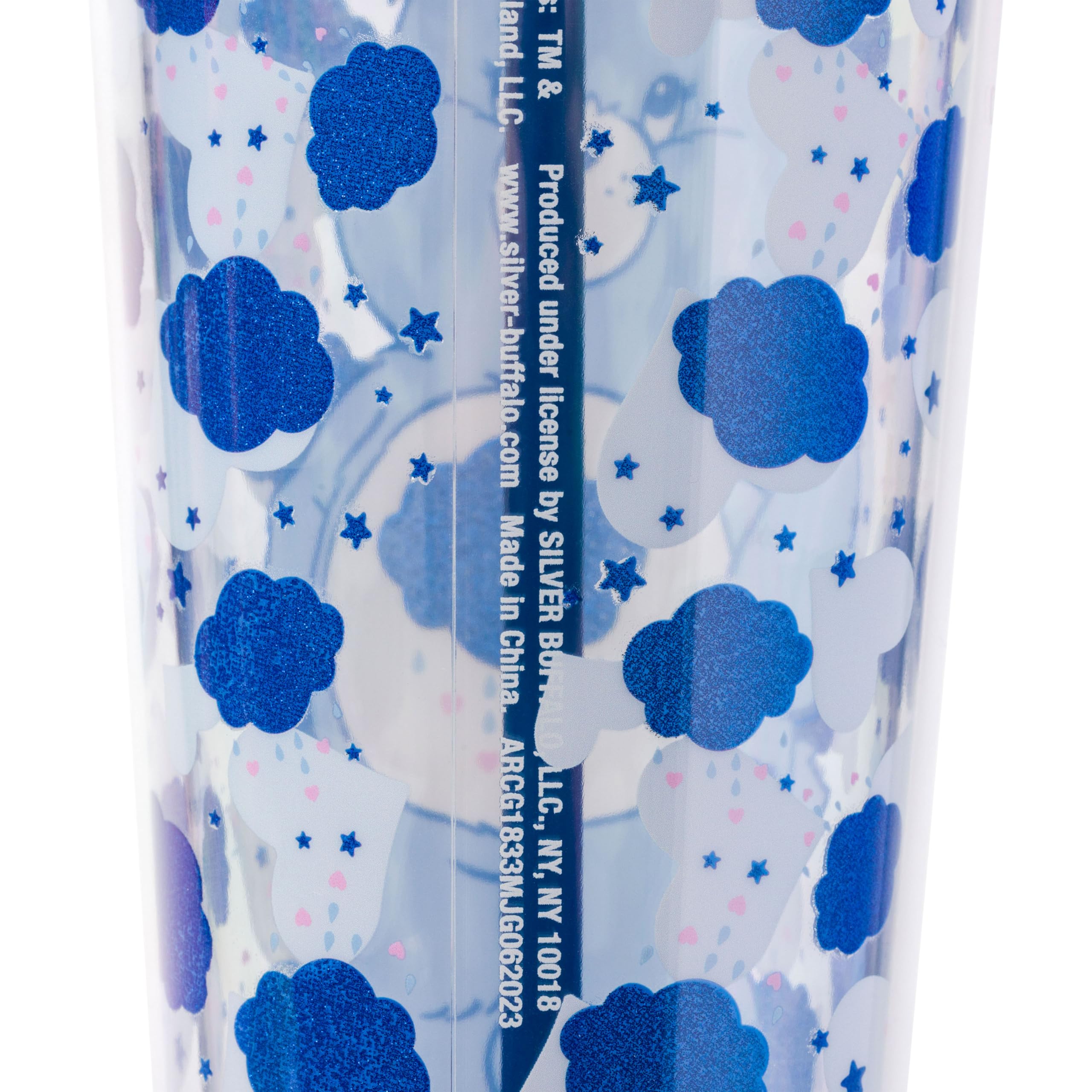 Snapklik.com : Silver Buffalo Care Bears Grumpy Bear Glitter Plastic ...